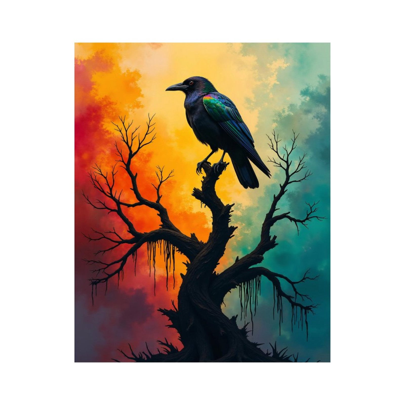 Paint By Numbers Kit for Adults Beginner - DIY Frameless Raven Vibrant ...