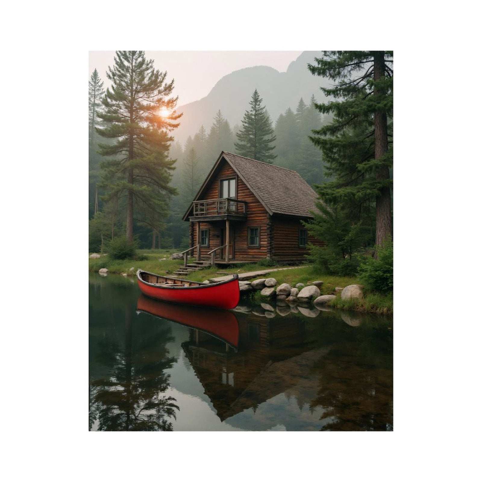 Paint By Numbers Kit for Adults Beginner - DIY Frameless Rustic Cabin ...
