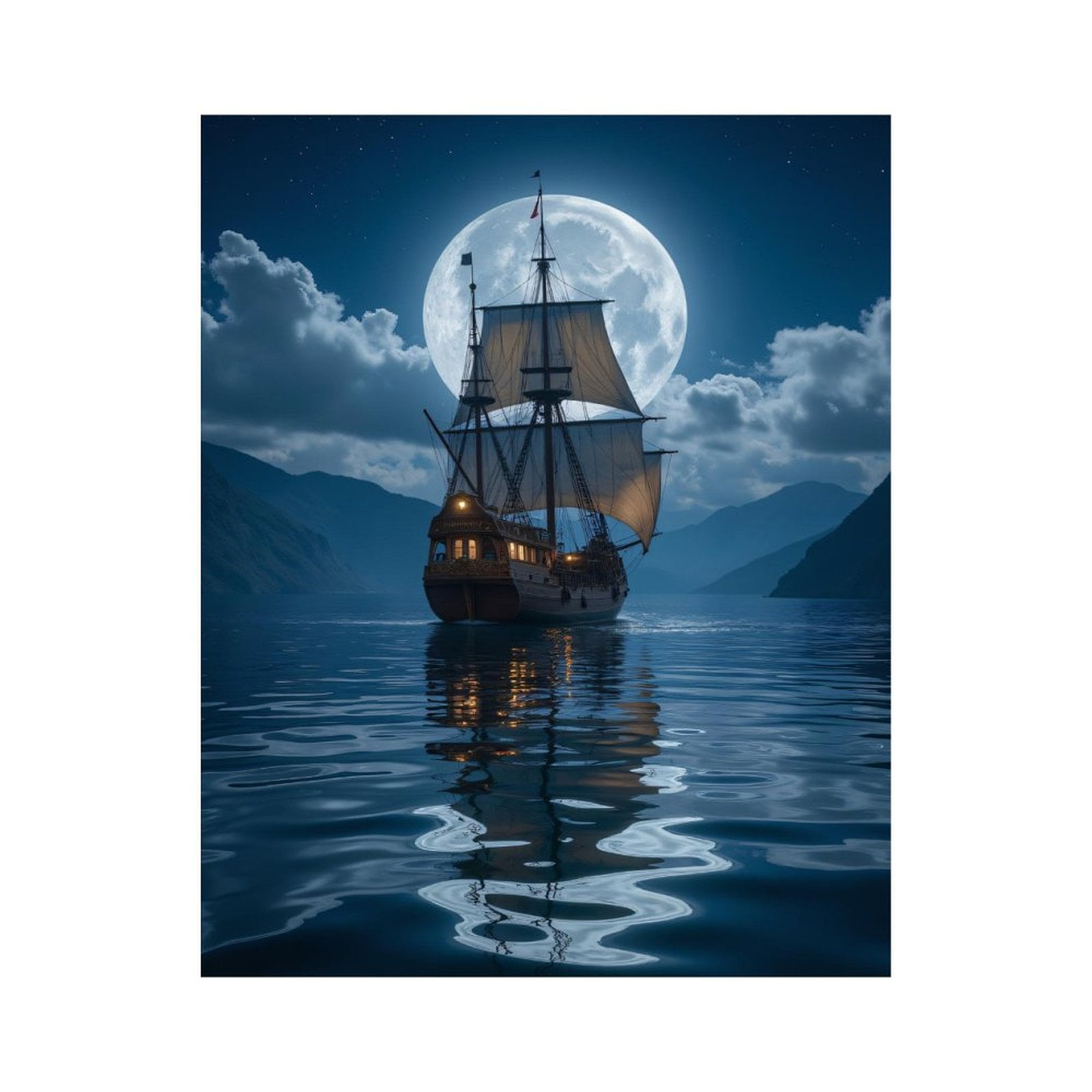 Paint By Numbers Kit for Adults Beginner - DIY Frameless Sailing Ship ...