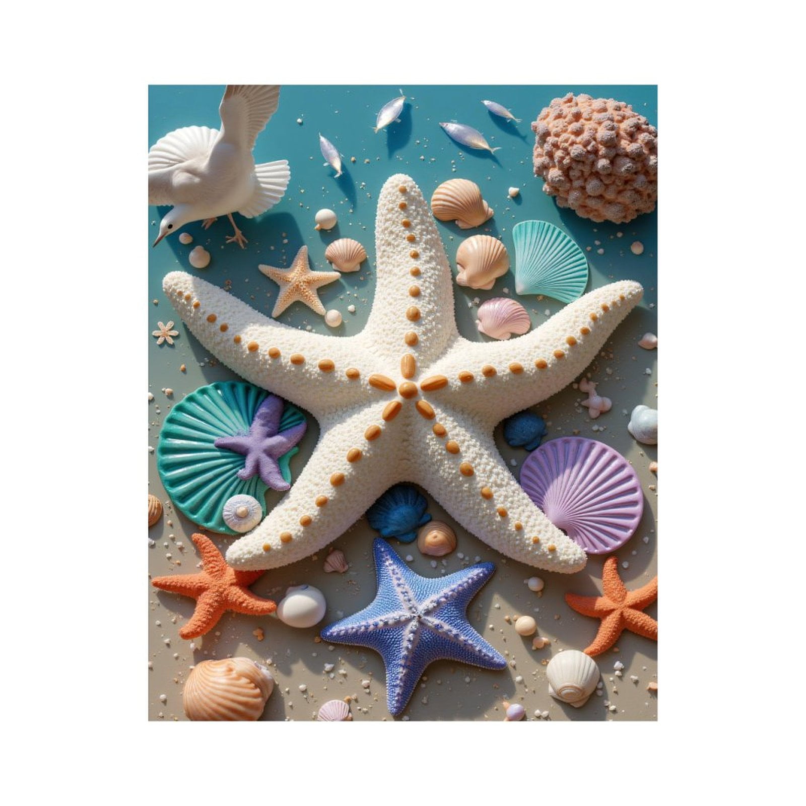 Paint By Numbers Kit for Adults Beginner - DIY Frameless Seashell ...