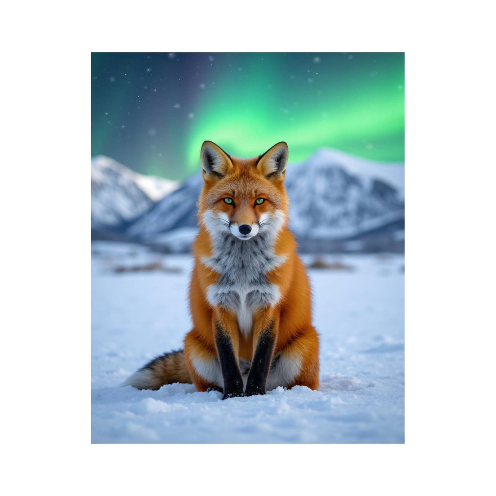 Paint By Numbers Kit for Adults Beginner - DIY Frameless Snowy Fox ...