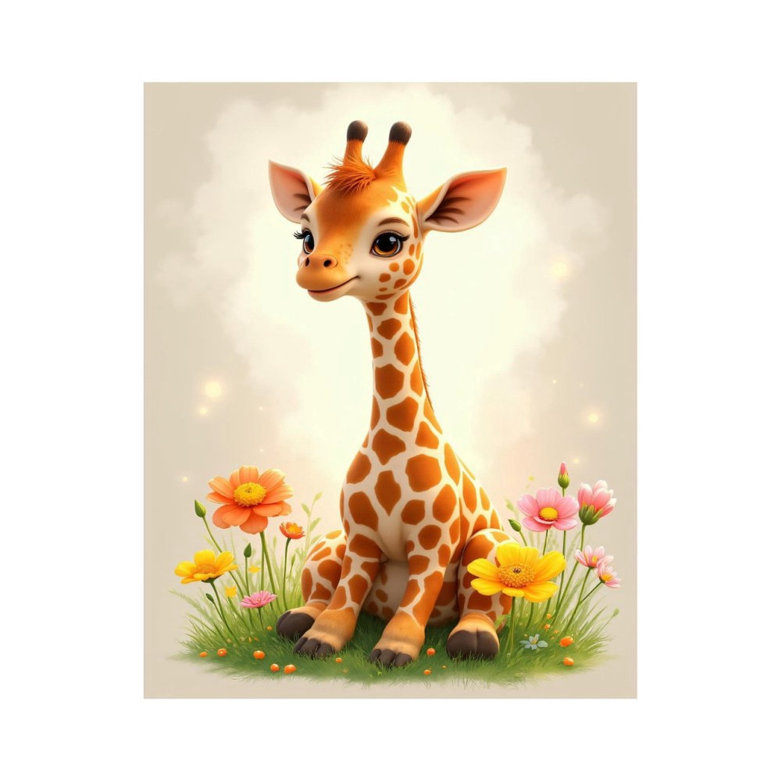 Paint By Numbers Kit for Adults Beginner - DIY Giraffe Blossom Meadow ...