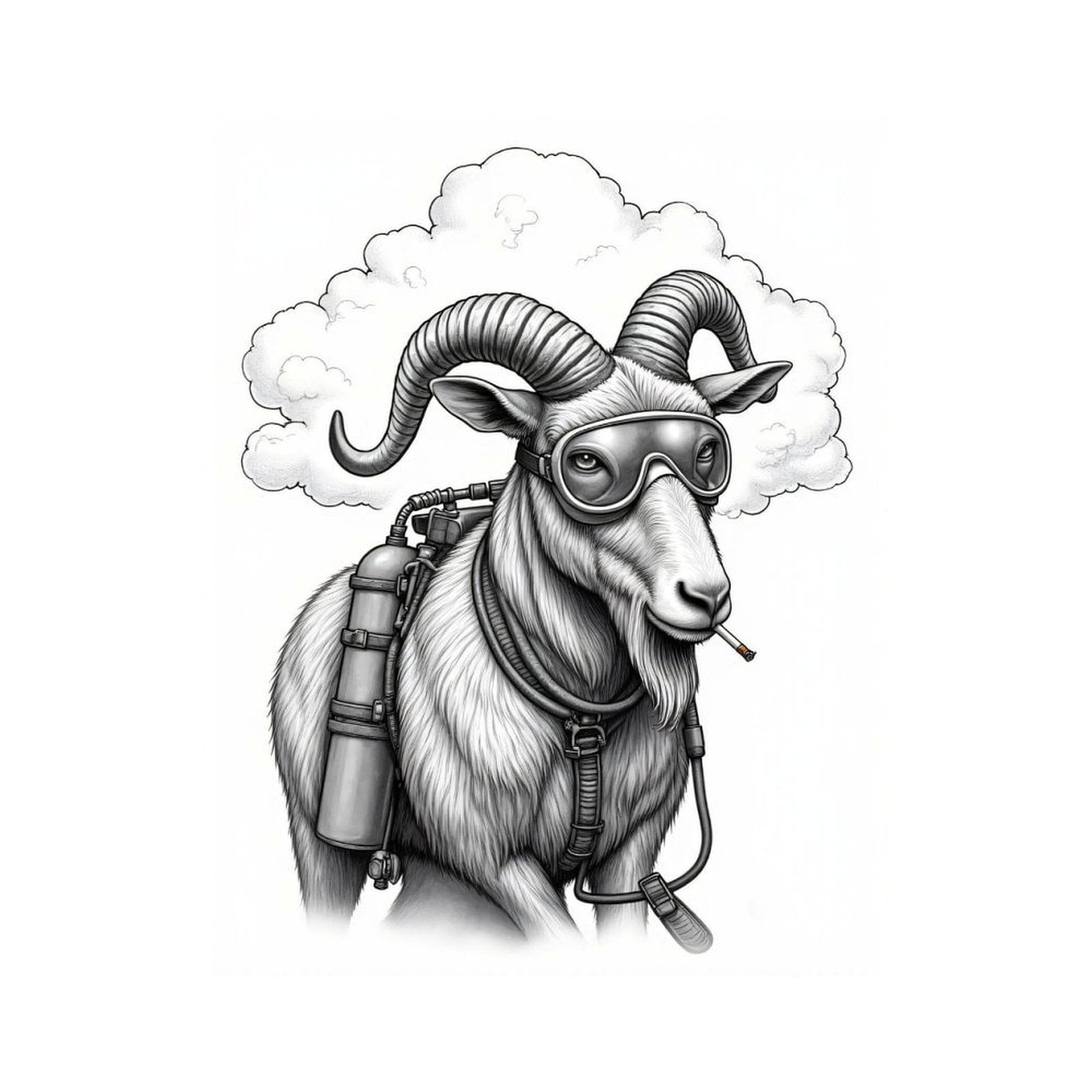 Paint By Numbers Kit for Adults Beginner - DIY Goat Goggles Adventure ...