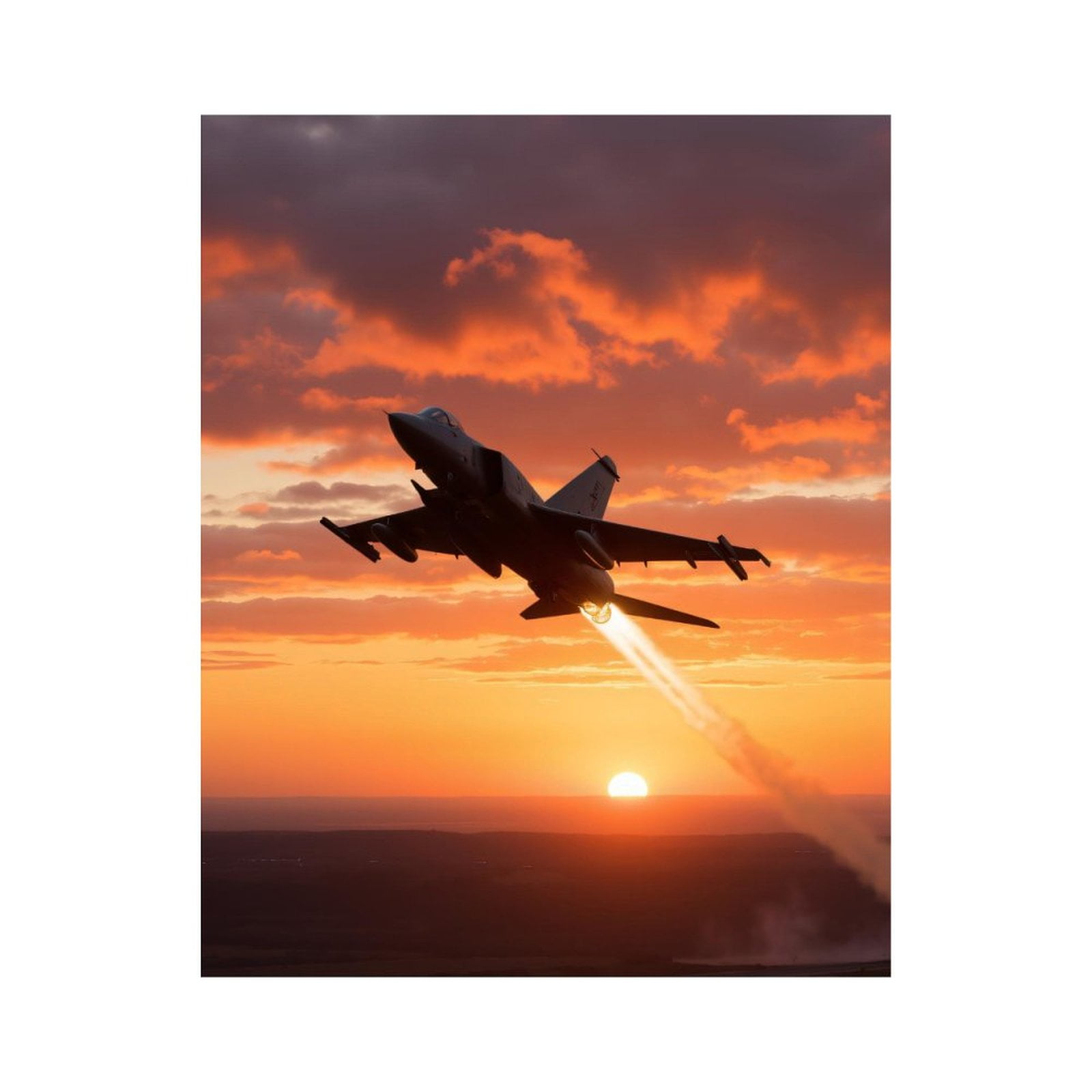 Paint By Numbers Kit for Adults Beginner - DIY Jet Sunset Sky Blaze ...