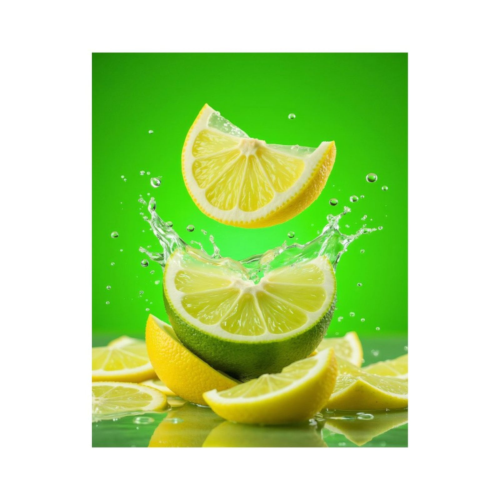 Paint By Numbers Kit for Adults Beginner - DIY Lemon Lime Splash Vivid ...