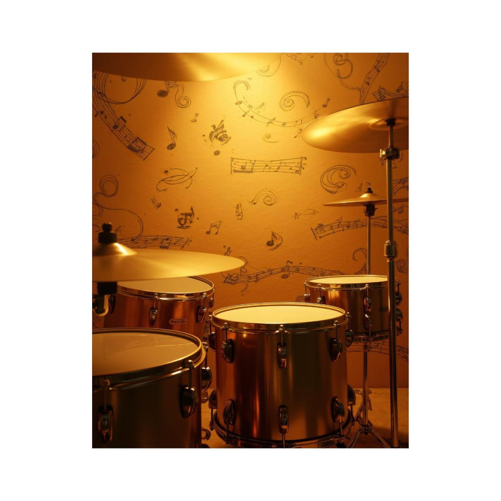 Paint By Numbers Kit for Adults Beginner - DIY Musical Drum Set Notes ...