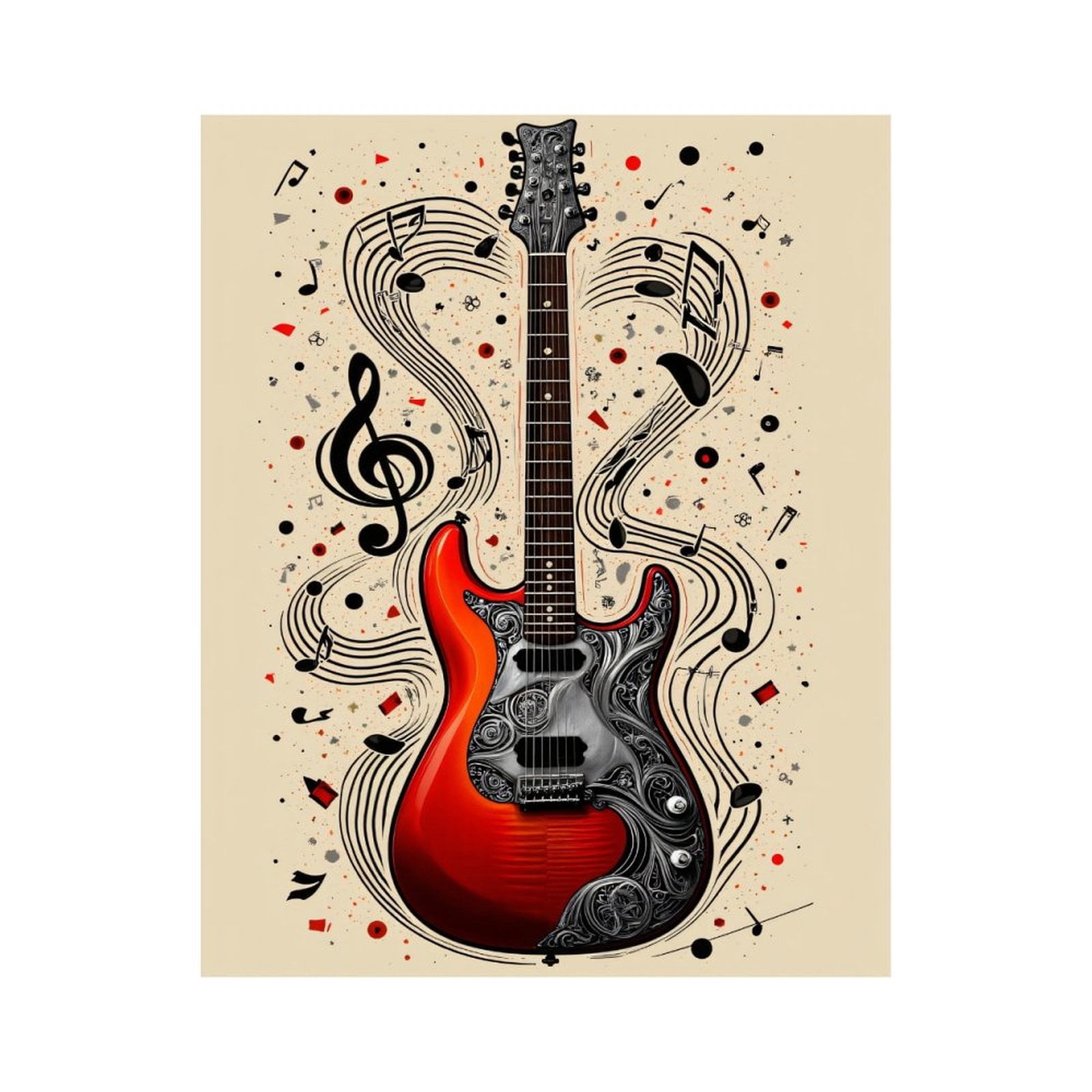 Paint By Numbers Kit for Adults Beginner - DIY Musical Guitar Artwork ...