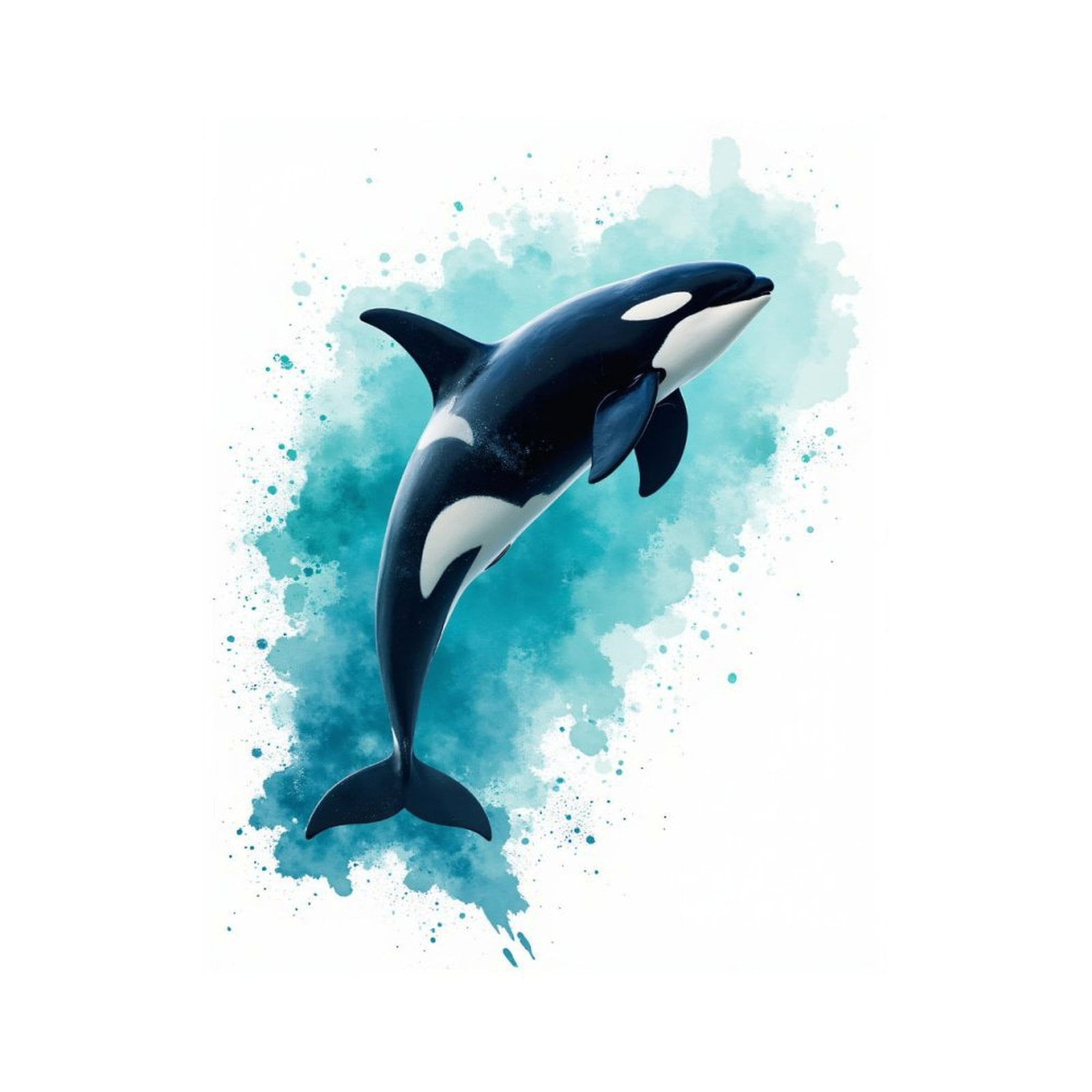 Paint By Numbers Kit for Adults Beginner - DIY Orca Ocean Watercolor ...