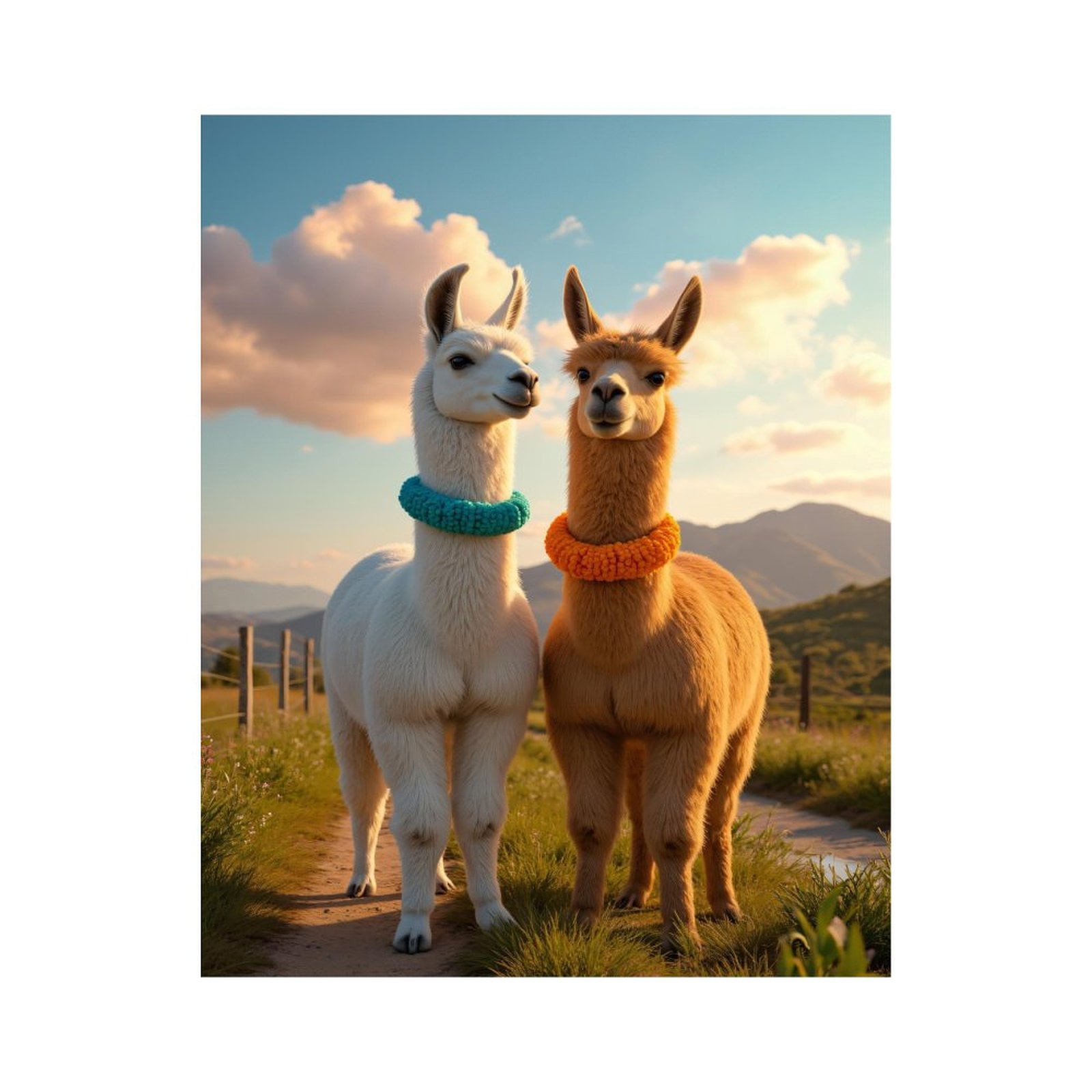 Paint By Numbers Kit for Adults Beginner - DIY Pair Of Llamas In Scenic ...