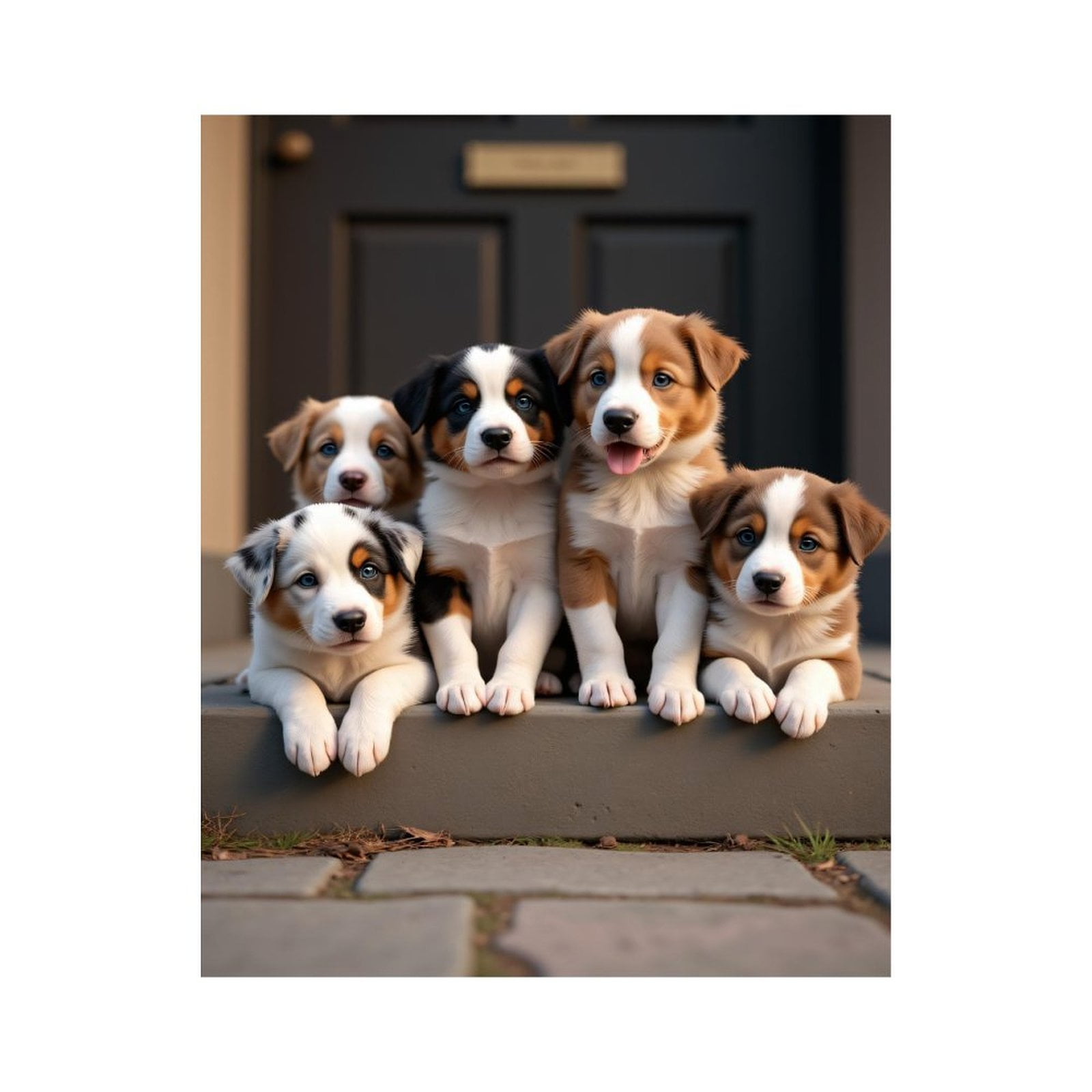 Paint By Numbers Kit for Adults Beginner - DIY Puppy Friends Sitting ...