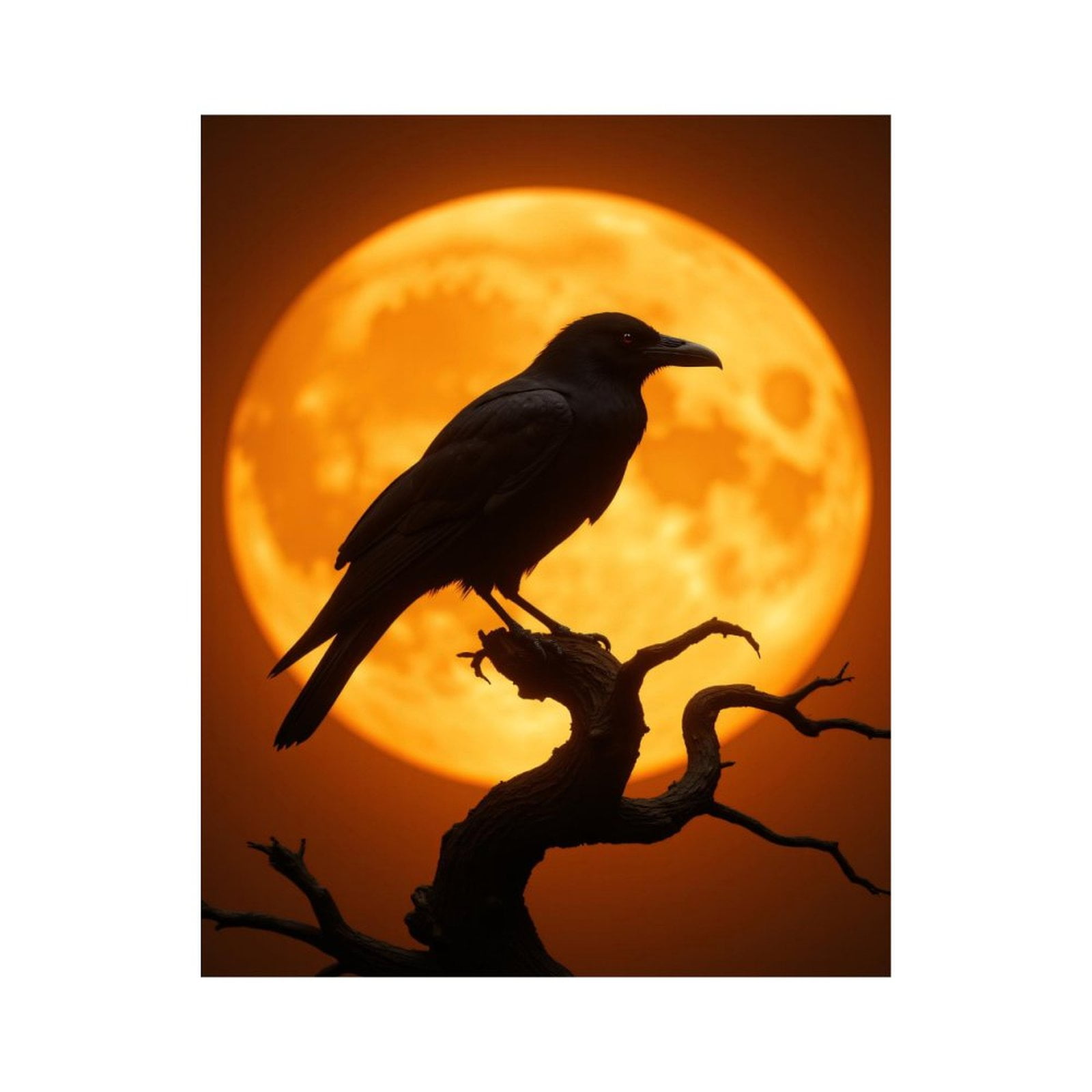 Paint By Numbers Kit for Adults Beginner - DIY Raven Silhouette Full ...
