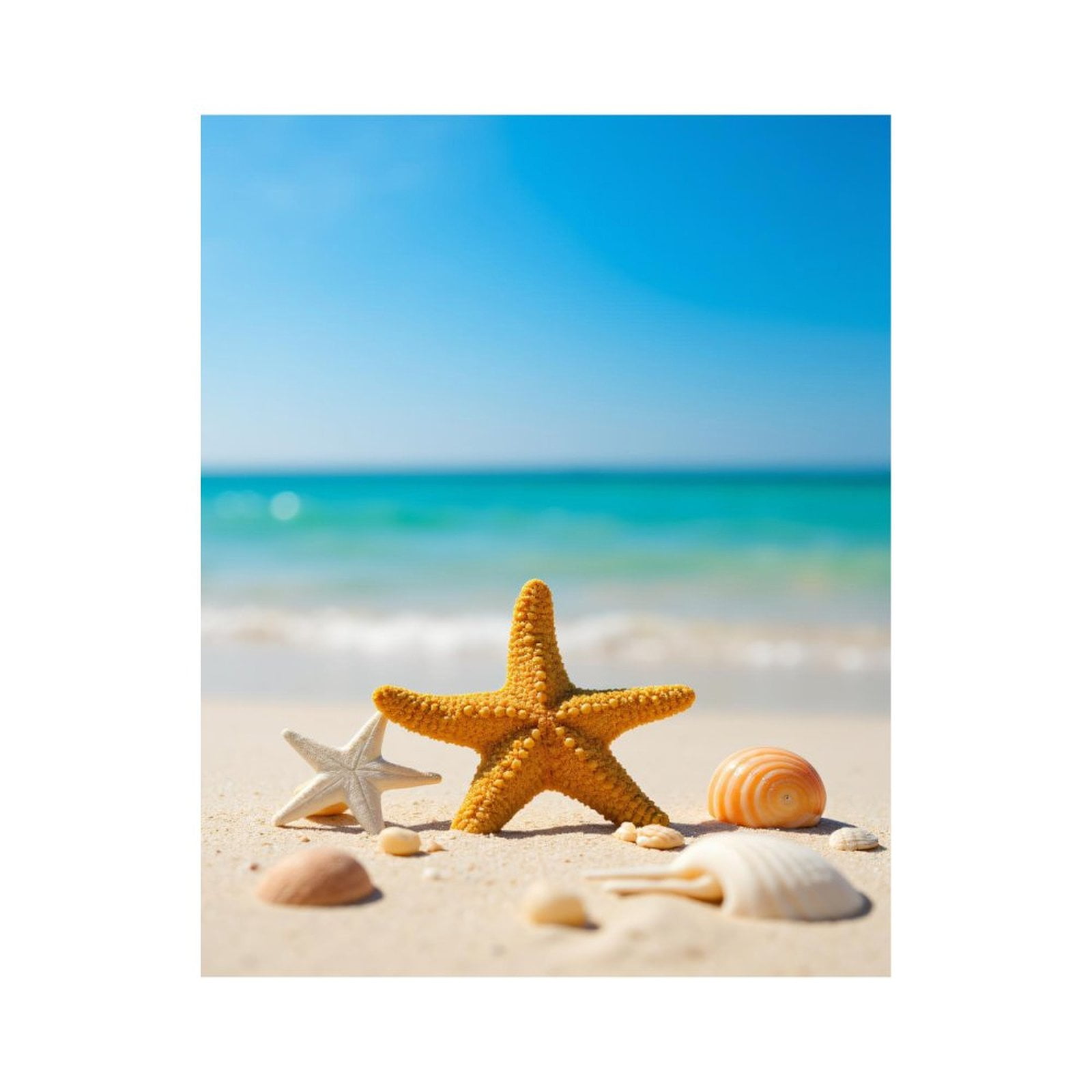 Paint By Numbers Kit for Adults Beginner - DIY Starfish Beach Seashell Ocean Scene Canvas ...