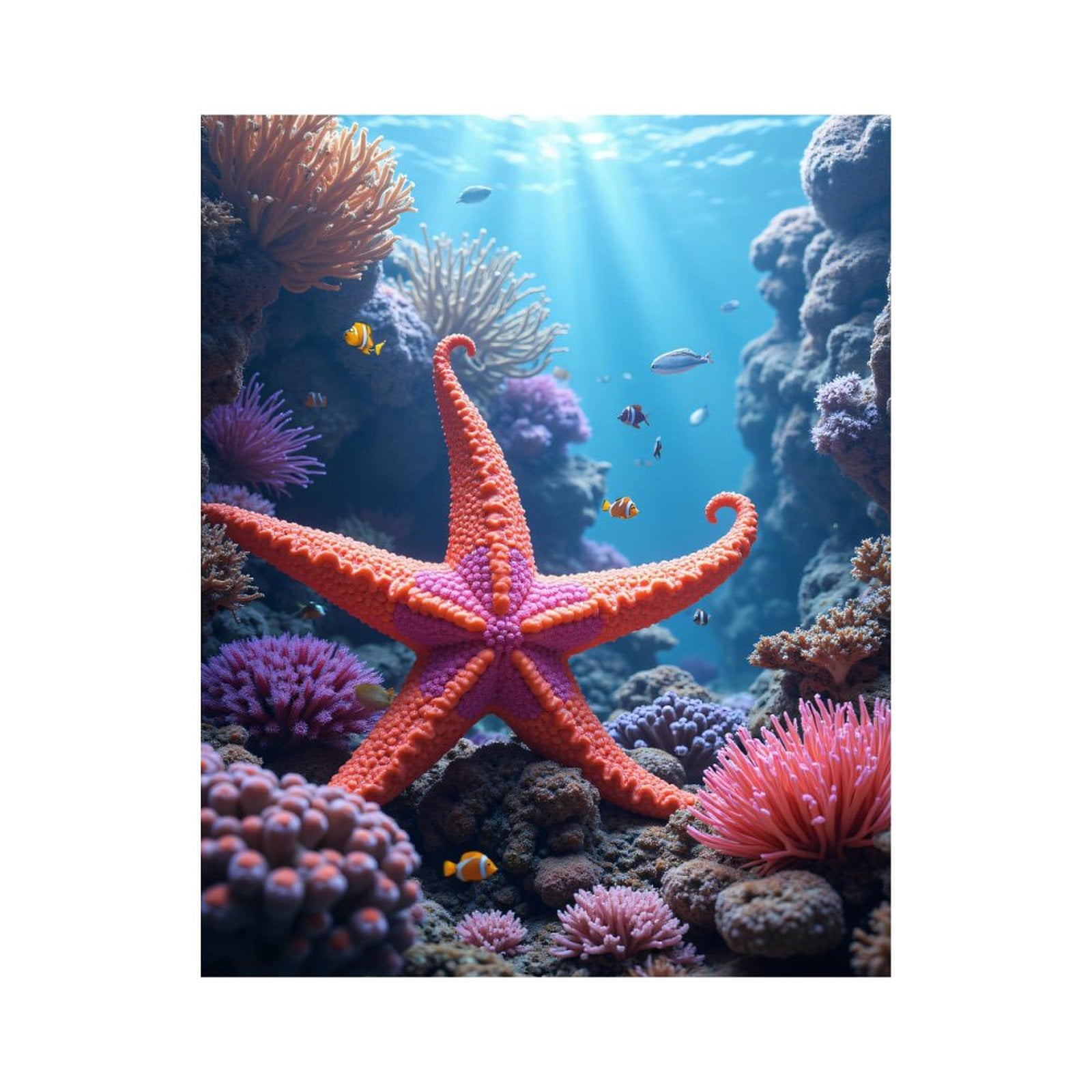 Paint By Numbers Kit for Adults Beginner - DIY Starfish Coral Reef ...