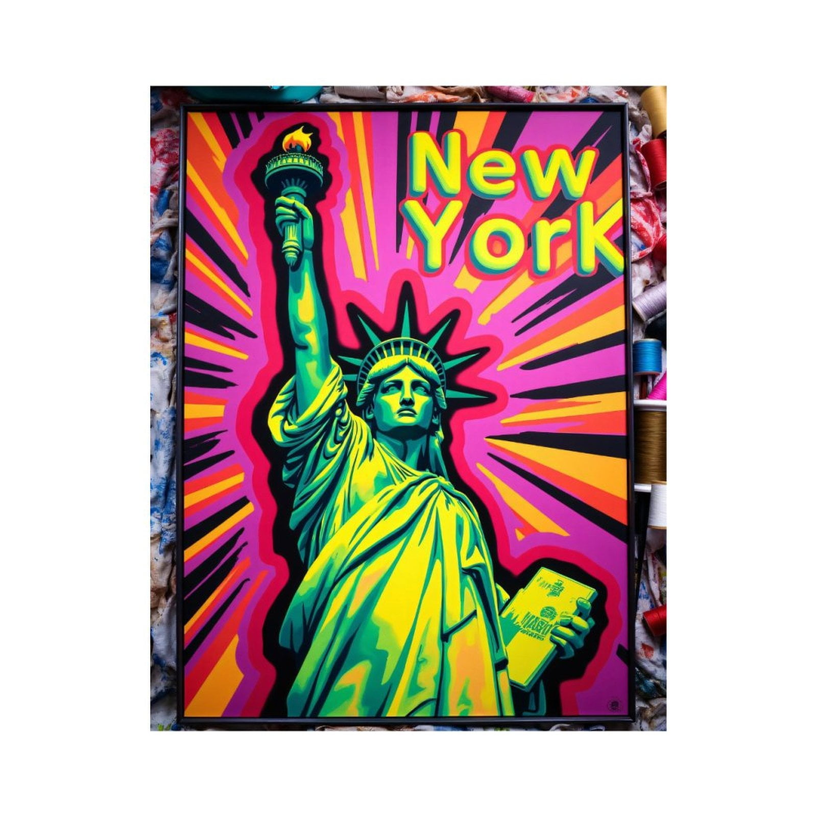 Paint By Numbers Kit for Adults Beginner - DIY Statue Vibrant Pop Art ...