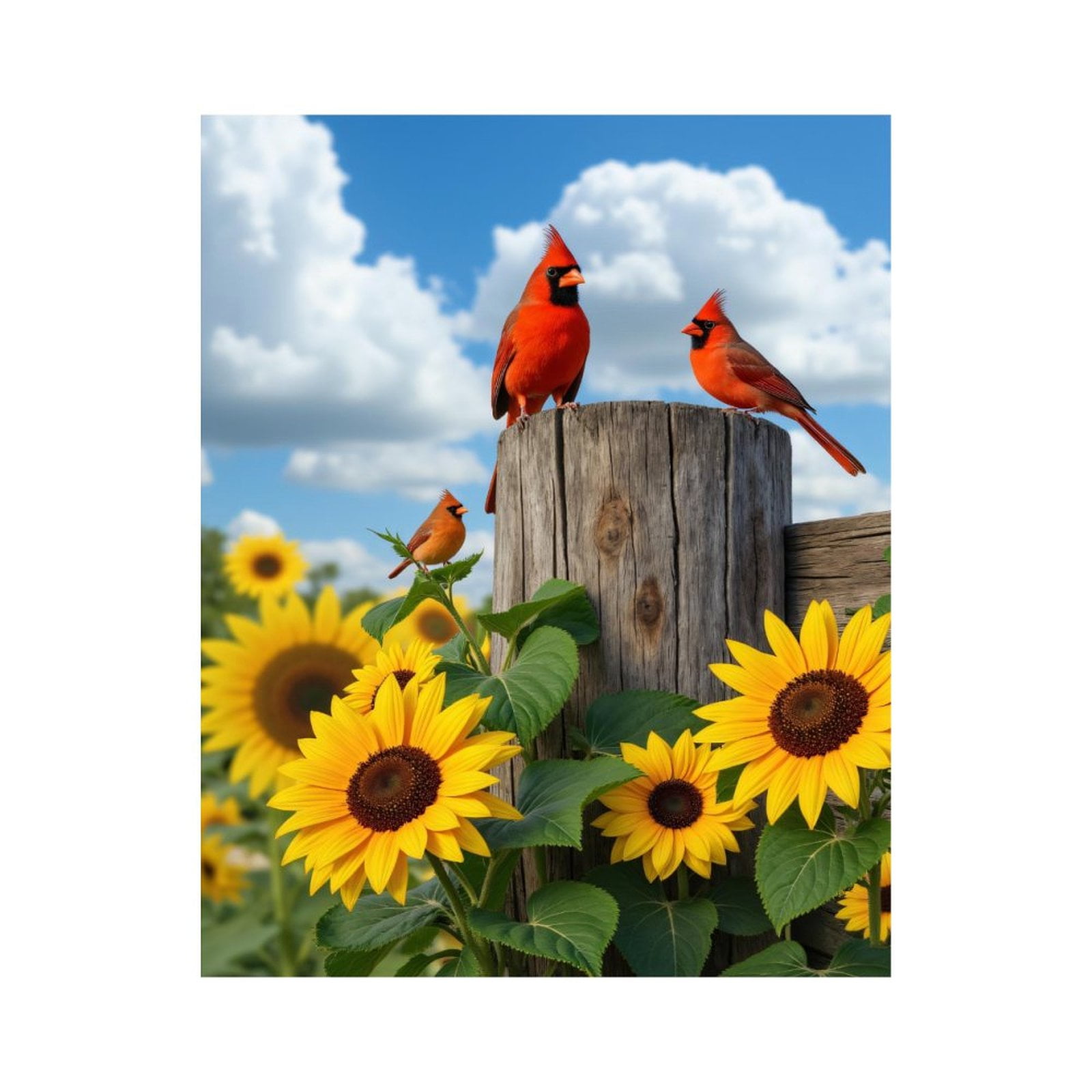 Paint By Numbers Kit for Adults Beginner - DIY Sunflowers Wooden Post ...