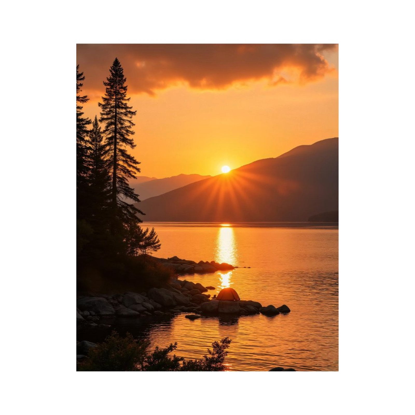 Paint By Numbers Kit for Adults Beginner - DIY Sunset Over Lake With ...