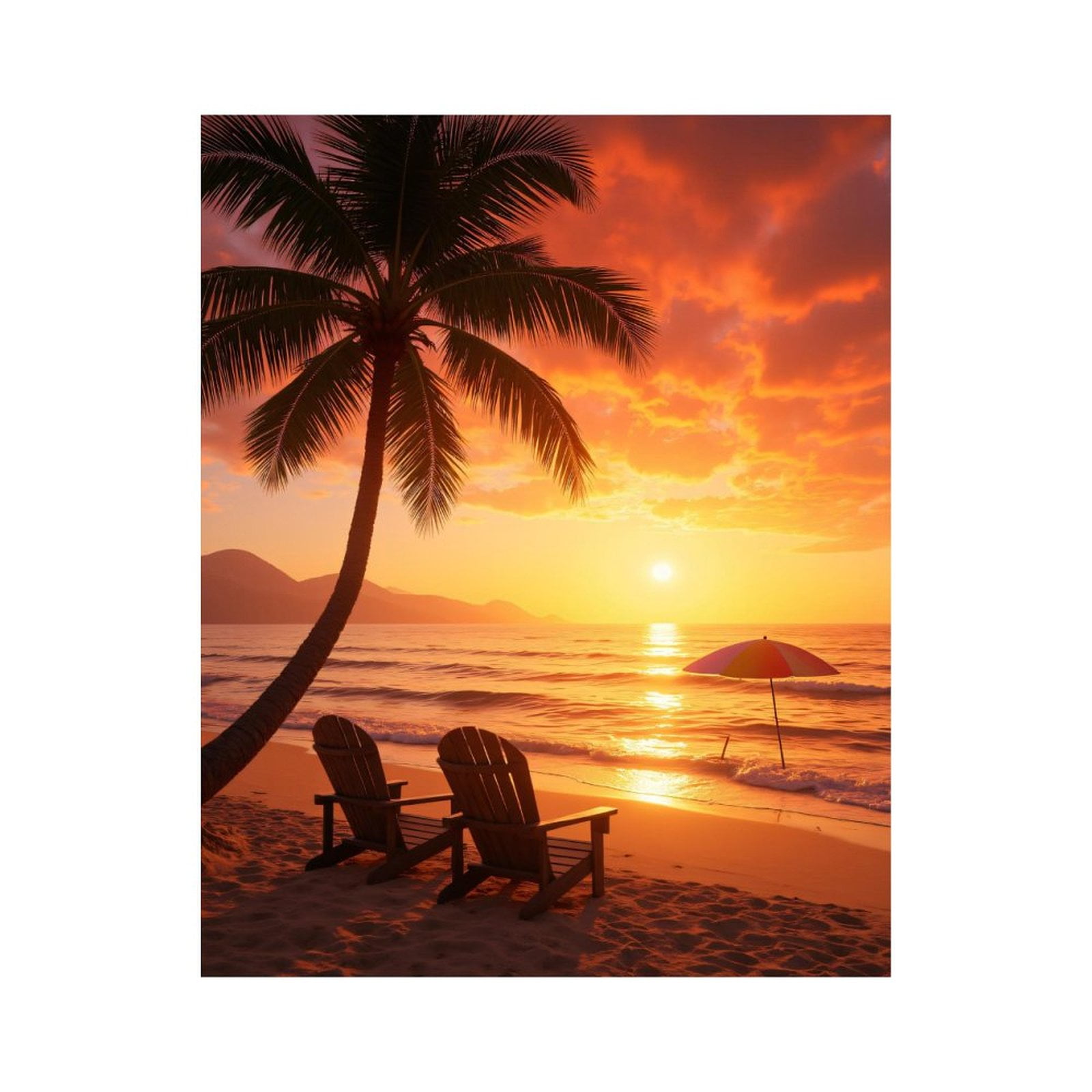 Paint By Numbers Kit for Adults Beginner - DIY Tropical Beach Sunset ...
