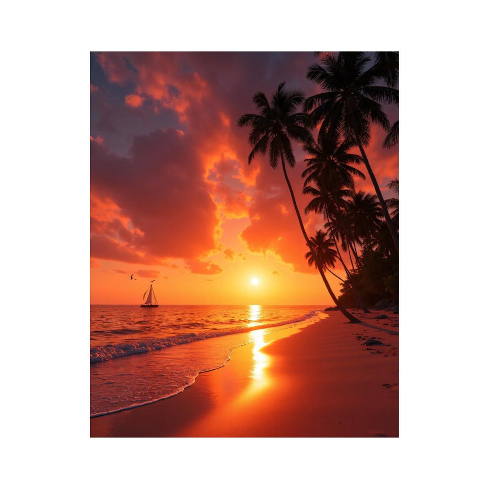 Paint By Numbers Kit for Adults Beginner - DIY Tropical Sunset Beach ...