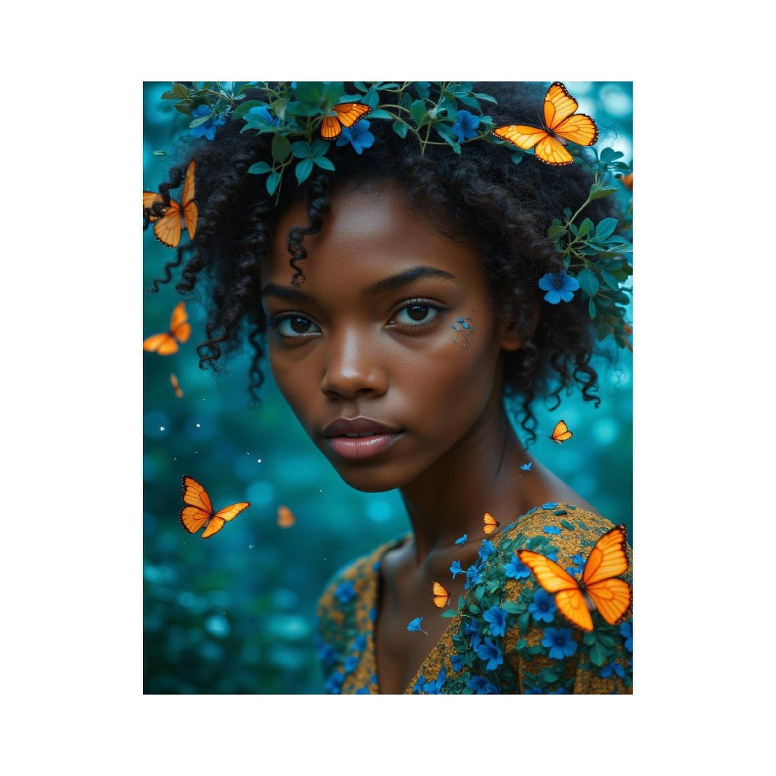 Paint By Numbers Kit for Adults Beginner - DIY Whimsical Portrait Blue ...