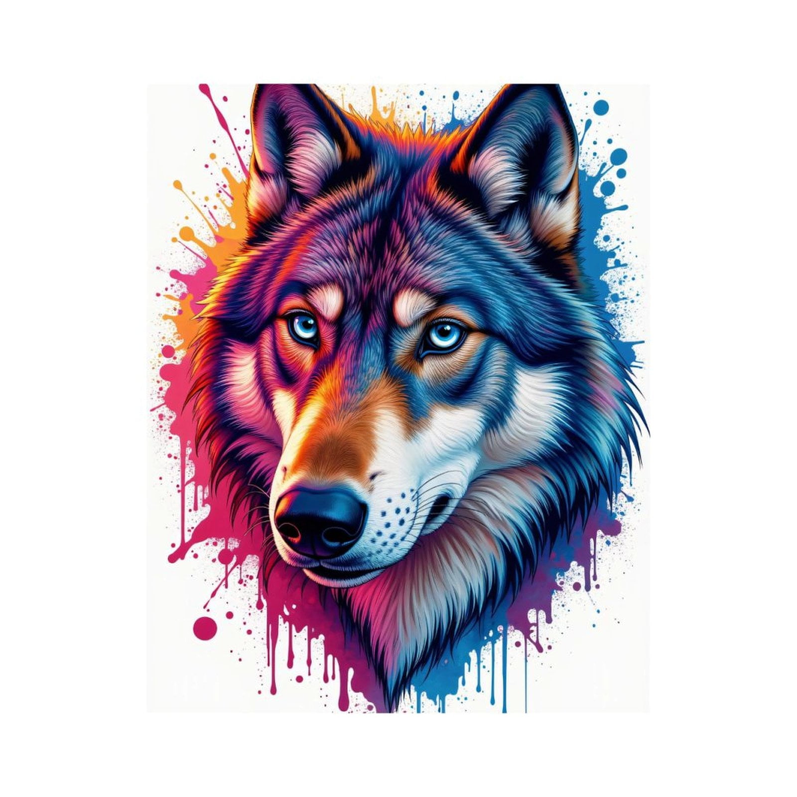Paint By Numbers Kit for Adults Beginner - DIY Wolf Vibrant Color ...