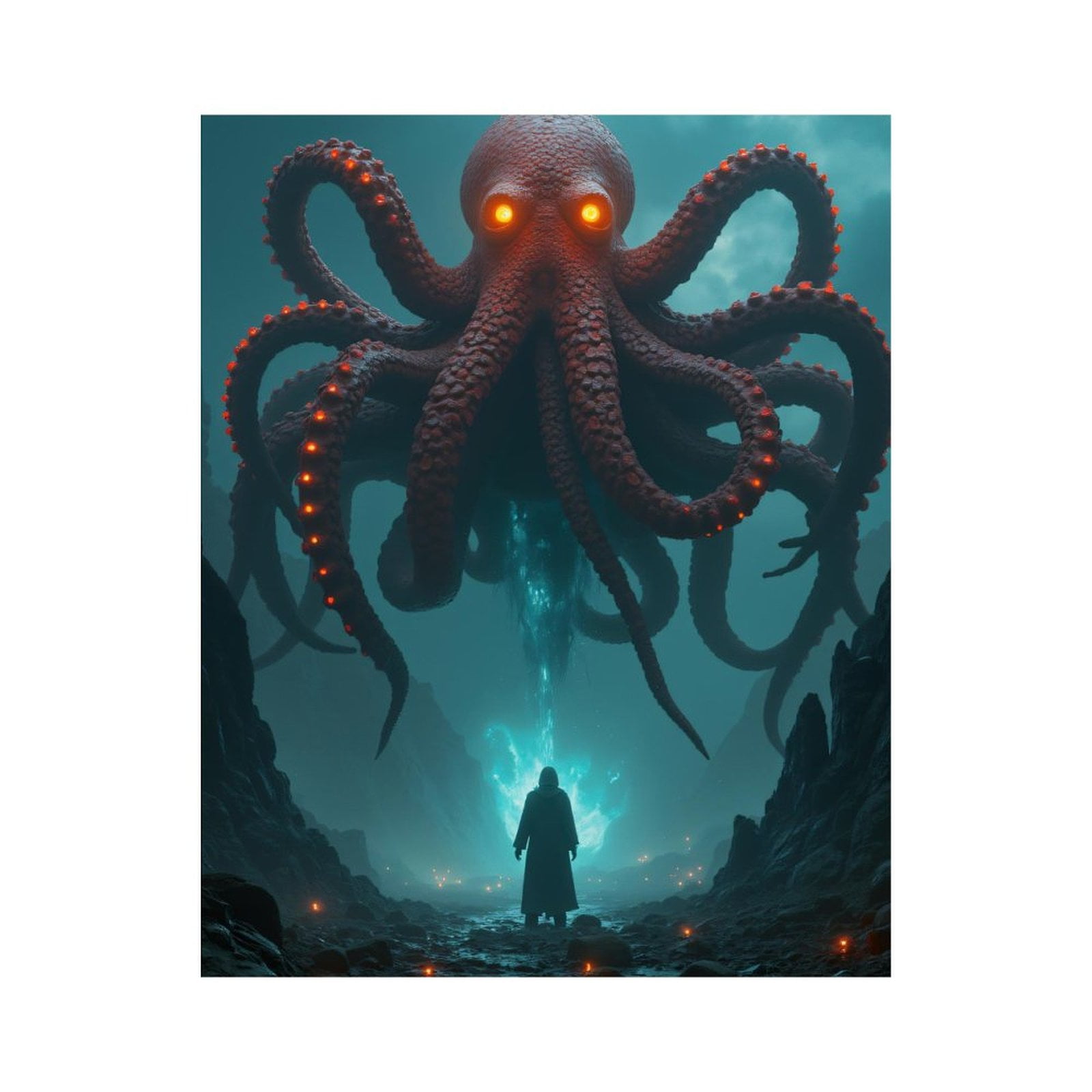 Paint By Numbers Kit for Adults Beginner - Giant Octopus Glowing Eyes ...