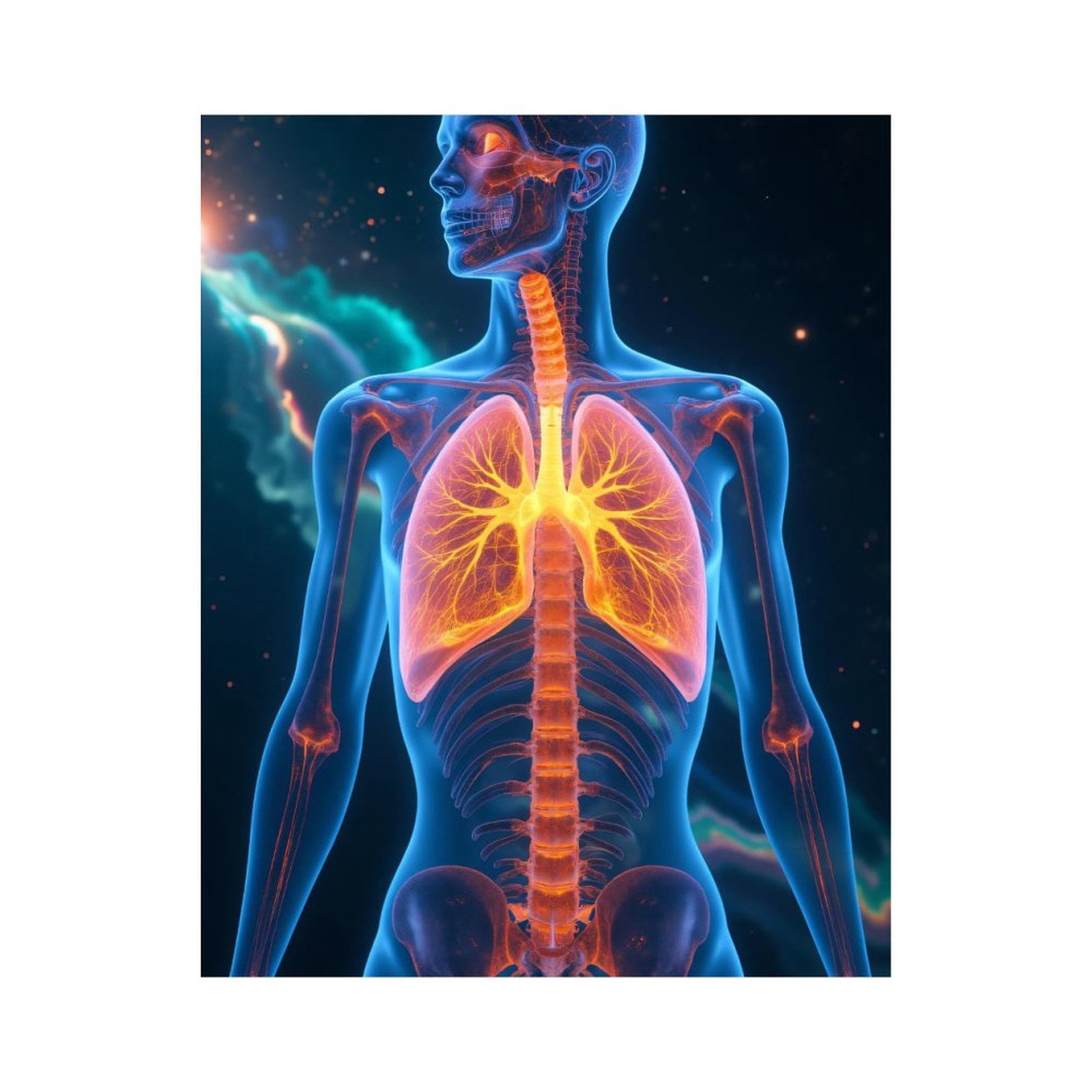 Paint By Numbers Kit for Adults Beginner - Human Anatomy Glowing Lungs ...