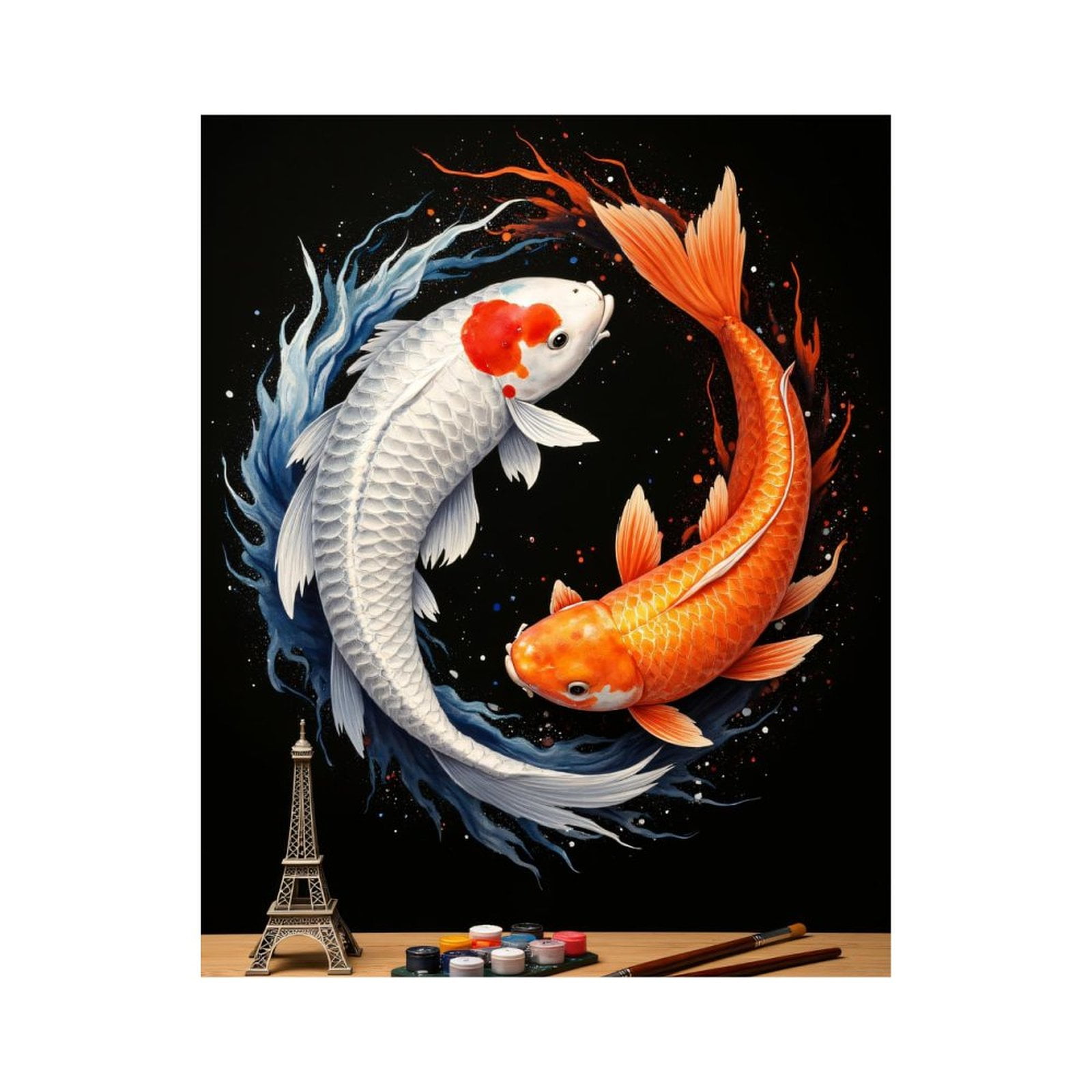 Paint By Numbers Kit for Adults Beginner - Koi Fish Yin Yang Painting ...