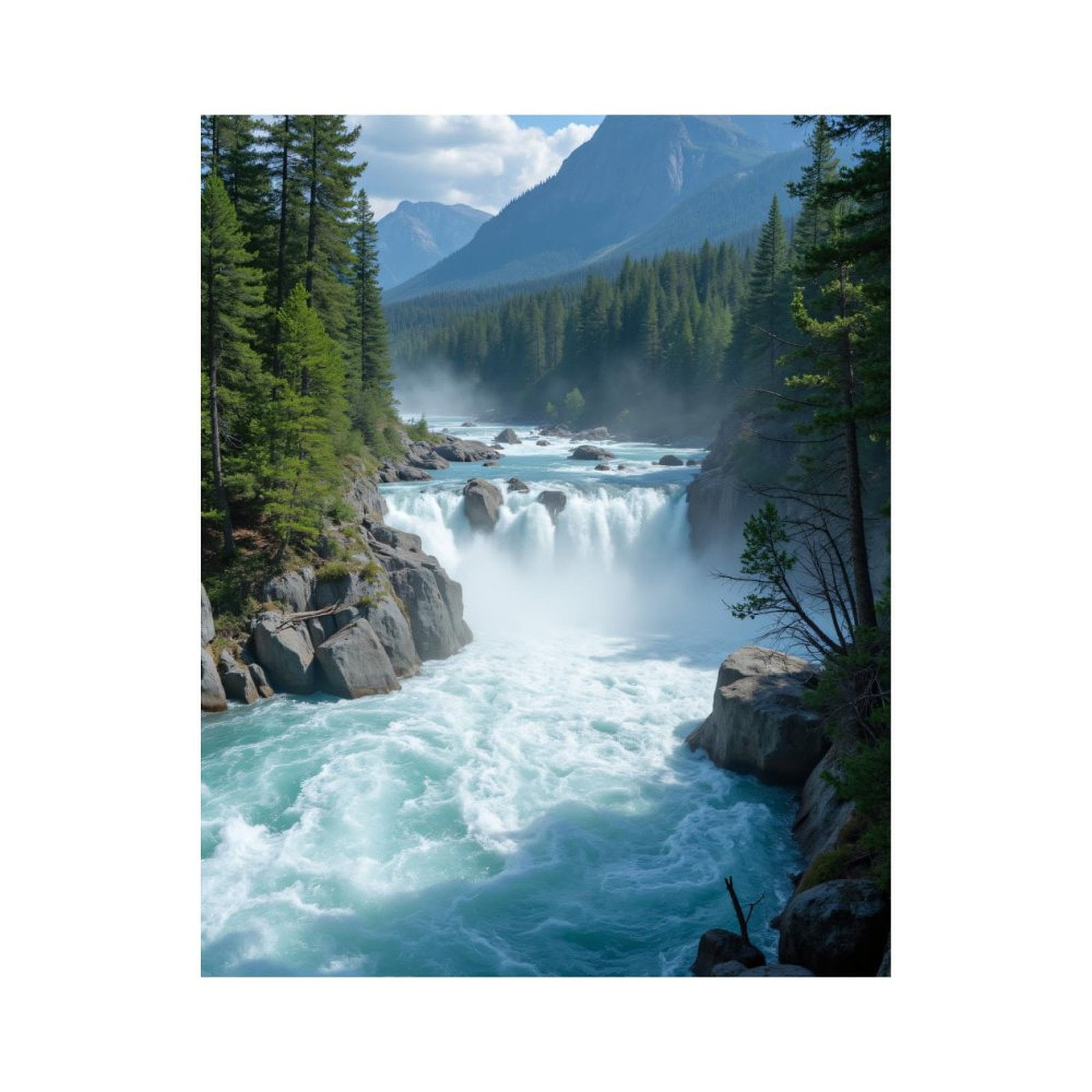 Paint By Numbers Kit for Adults Beginner - Majestic Mountain River ...