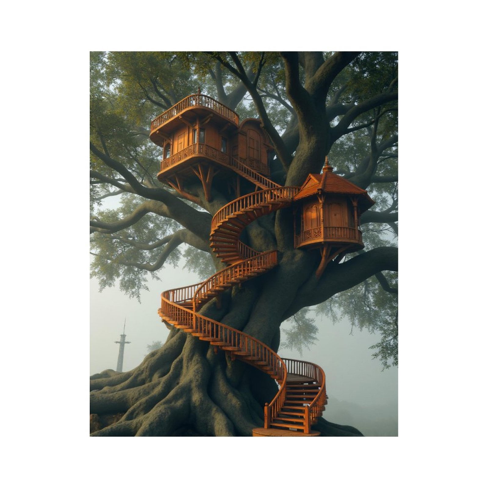 Paint By Numbers Kit for Adults Beginner - Majestic Treehouse Spiral ...