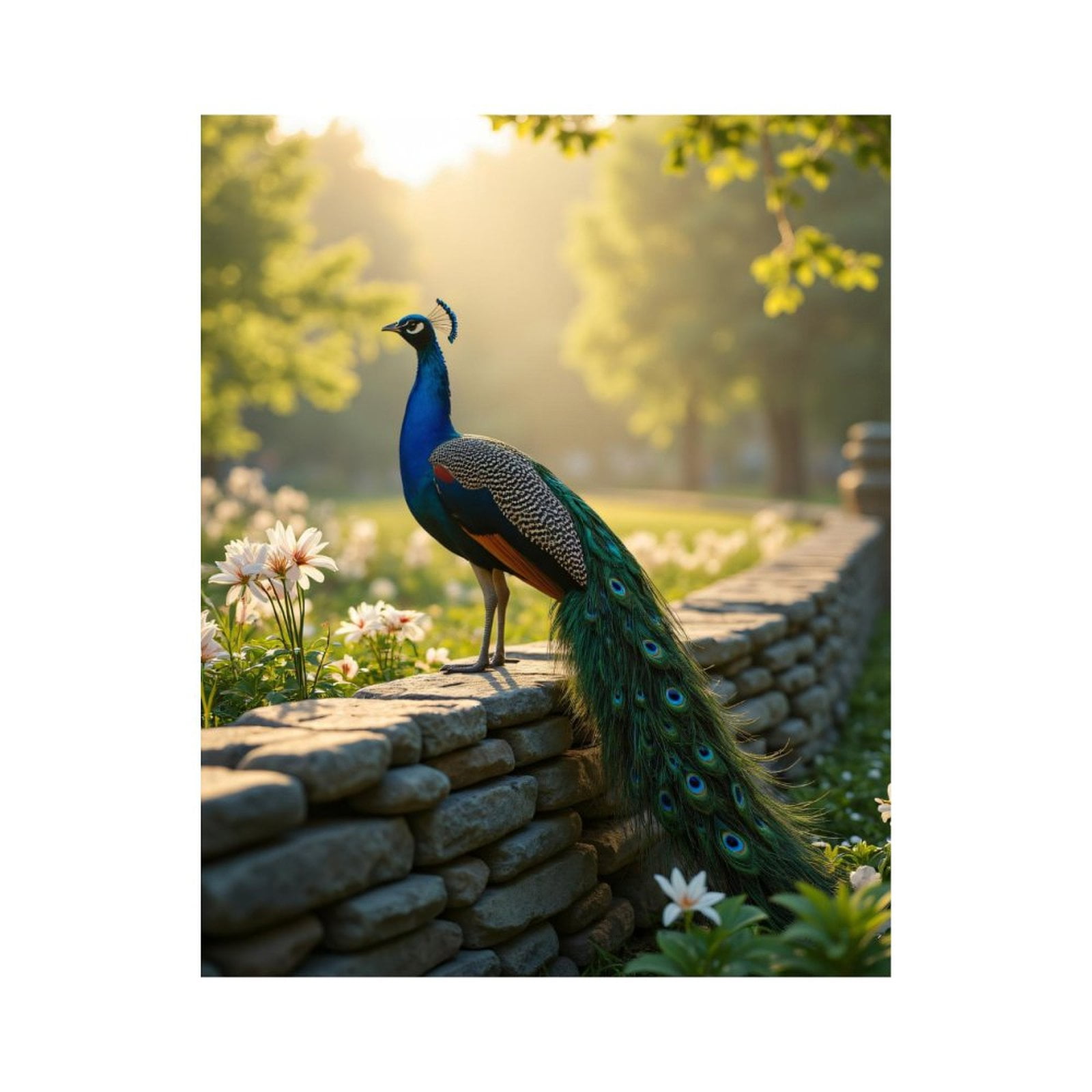 Paint By Numbers Kit for Adults Beginner - Peacock Garden Sunrise Stone ...