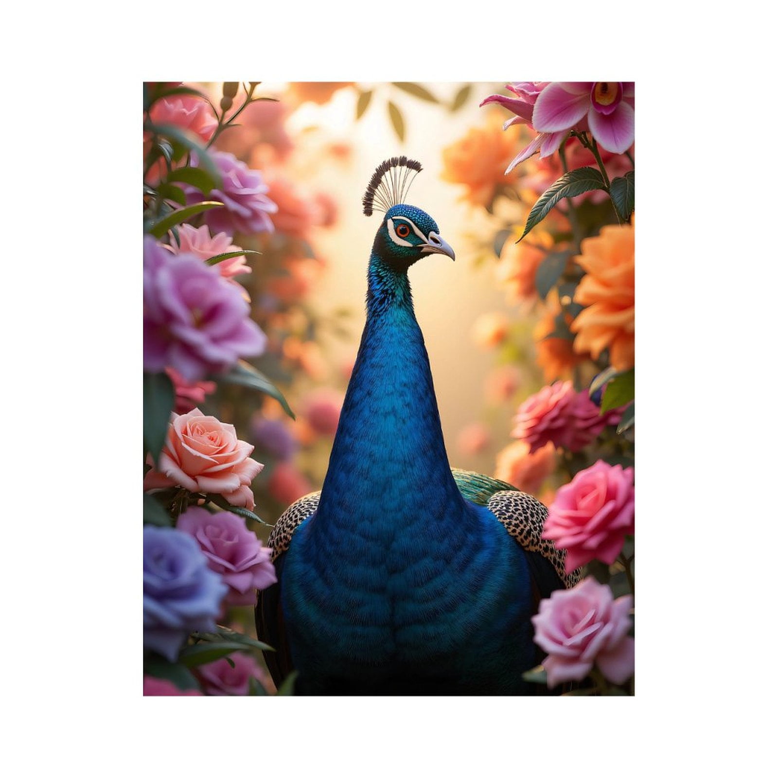 Paint By Numbers Kit for Adults Beginner - Peacock In Vibrant Floral ...