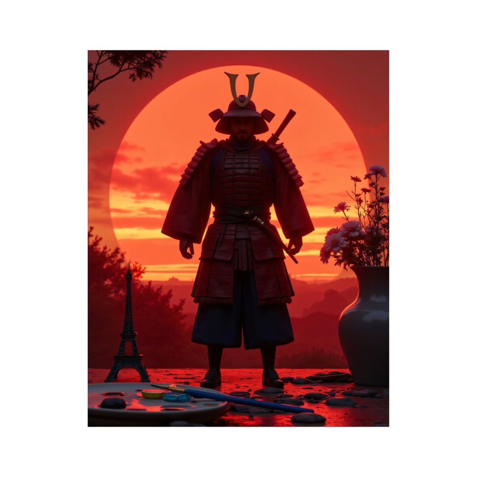 Paint By Numbers Kit for Adults Beginner - Samurai Sunset Artistry ...