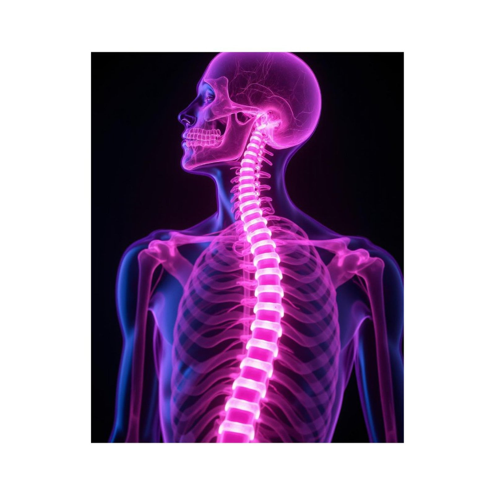 Paint By Numbers Kit for Adults Beginner - Skeleton Spine Anatomy Xray ...