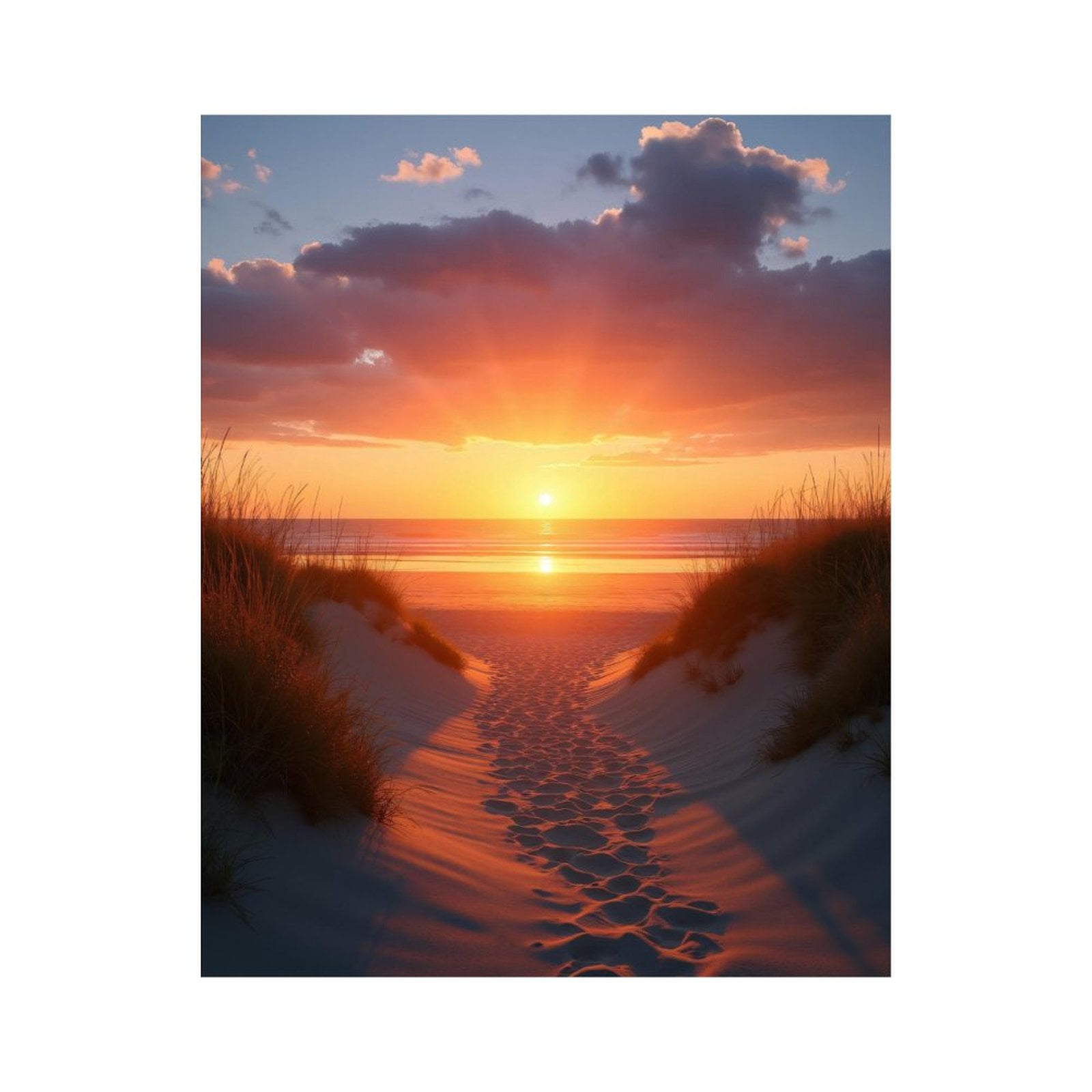 Paint By Numbers Kit for Adults Beginner - Sunset Beach Pathway Serene ...