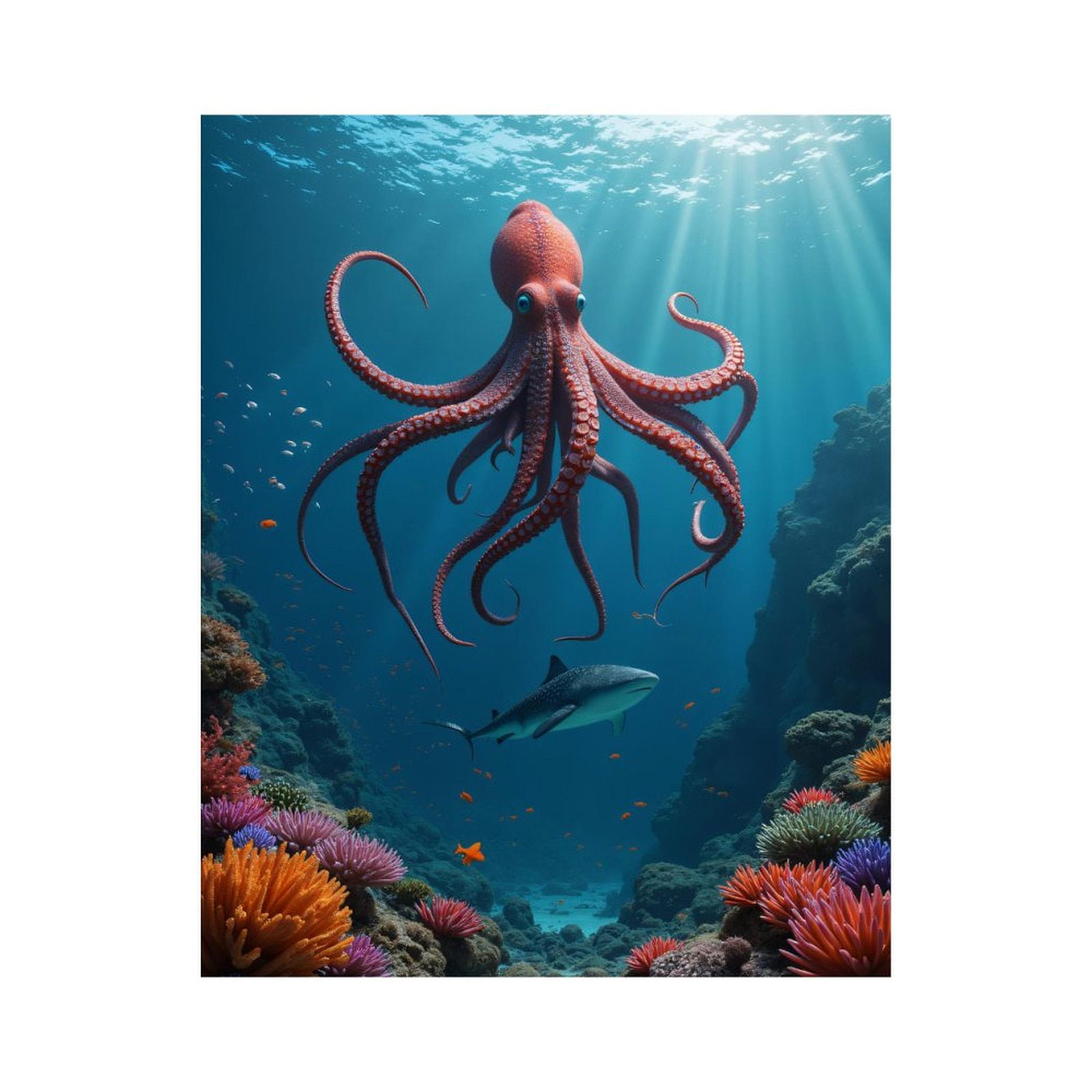 Paint By Numbers Kit for Adults Beginner - Underwater Octopus Coral ...