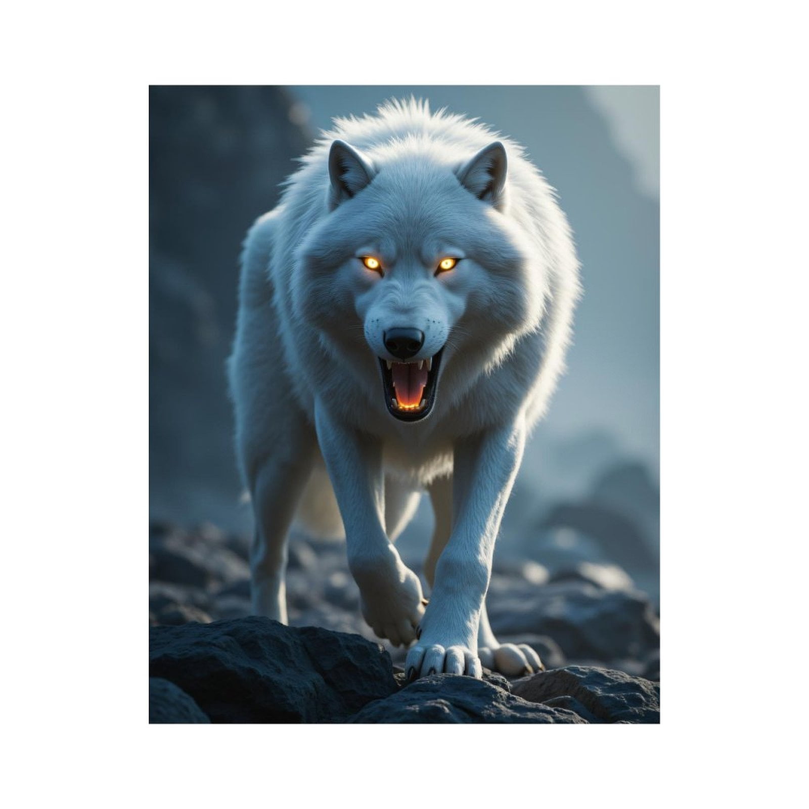 Paint By Numbers Kit for Adults Beginner - White Wolf Glowing Eyes ...