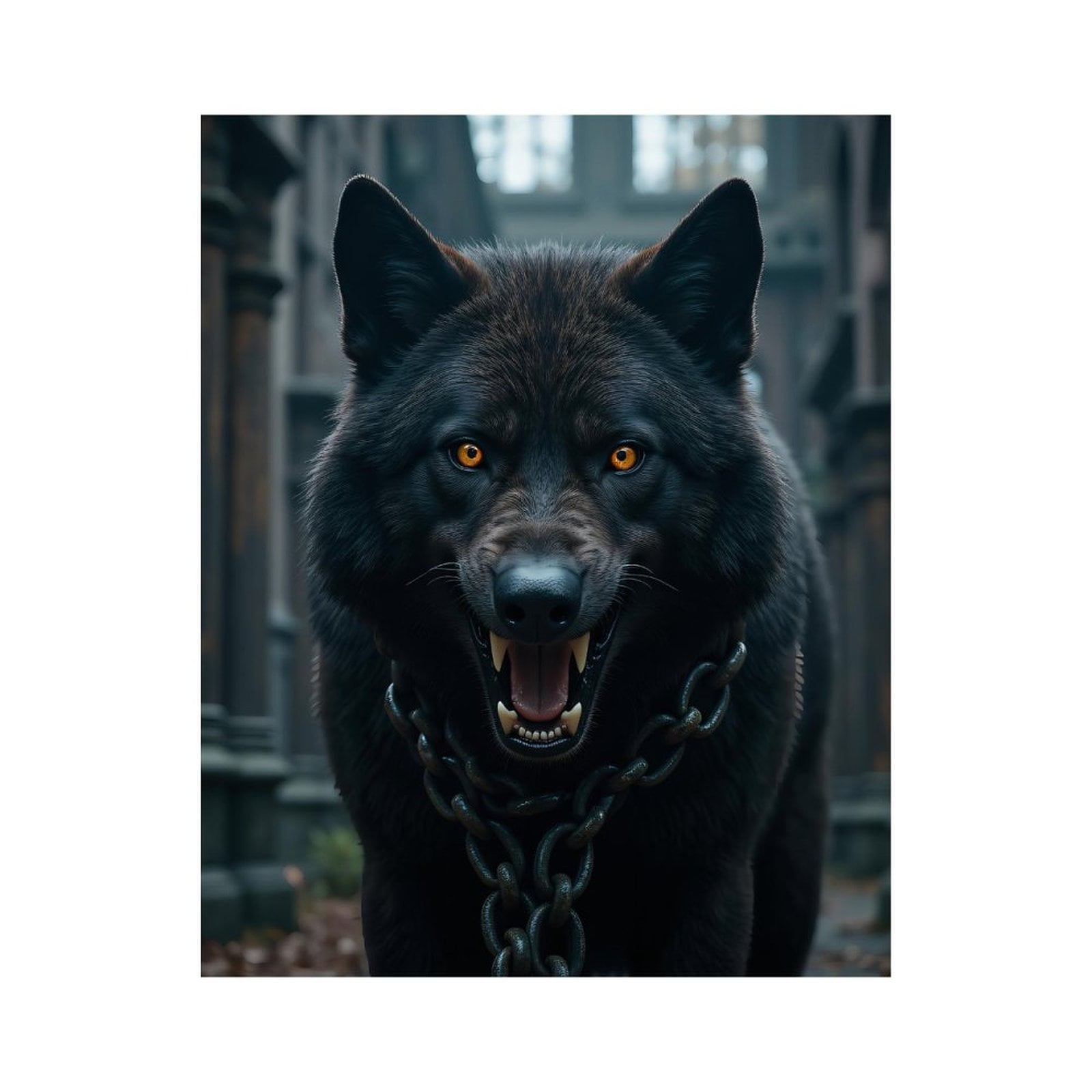 Paint By Numbers Kit for Adults Beginner - Wolf Chains Dark Glowing ...