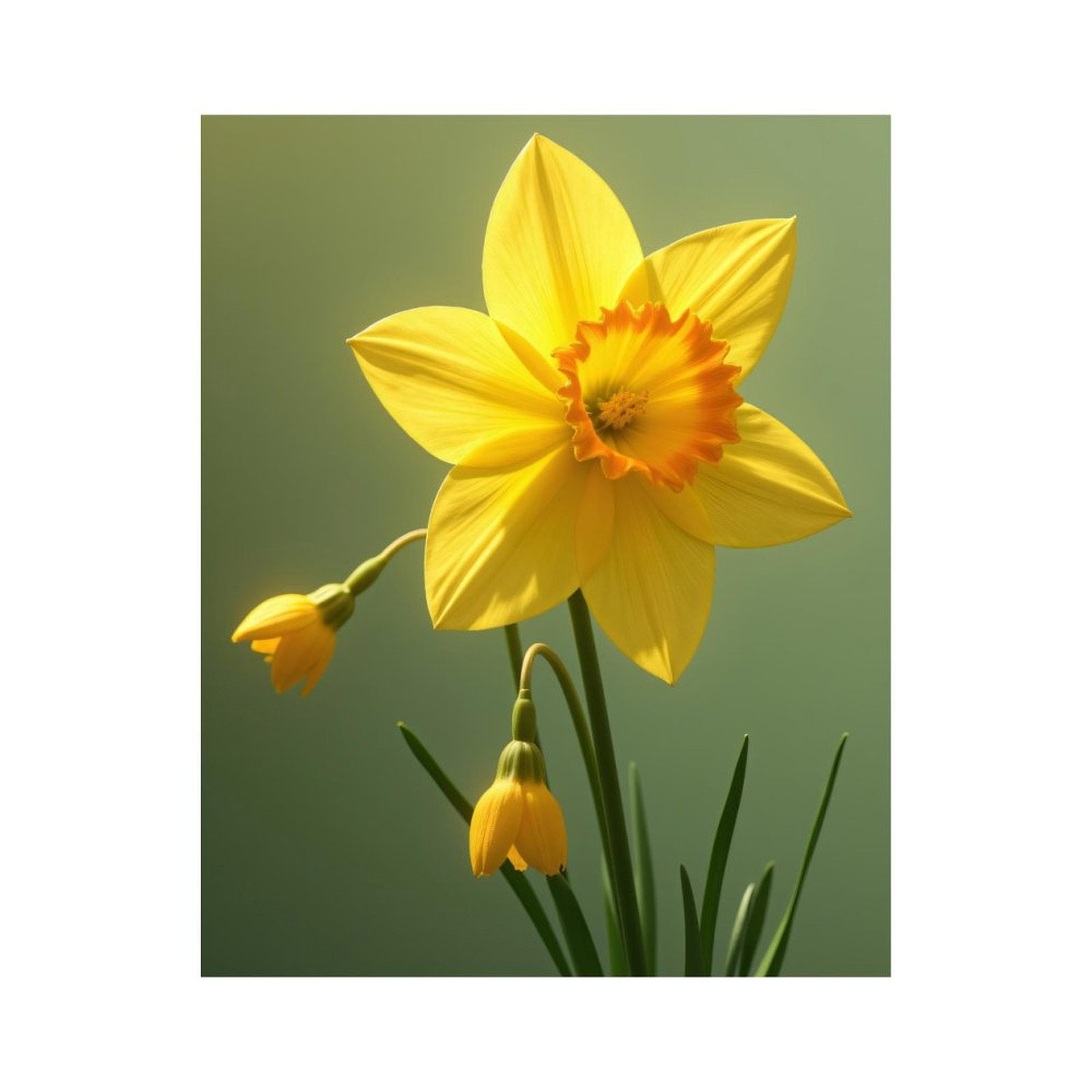 Paint By Numbers Kit for Adults Beginner - Yellow Daffodil Spring Bloom ...