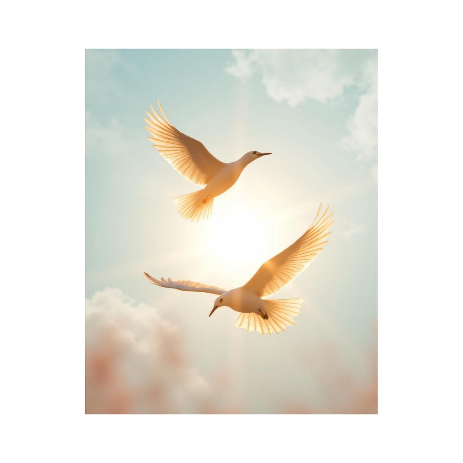Paint by Numbers Kit for Adults, Birds Soaring Sunlight Sky Clouds ...