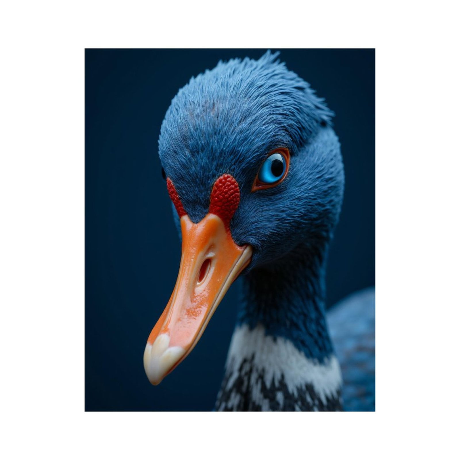 Paint by Numbers Kit for Adults, Blue Feathered Bird Portrait Paint by ...