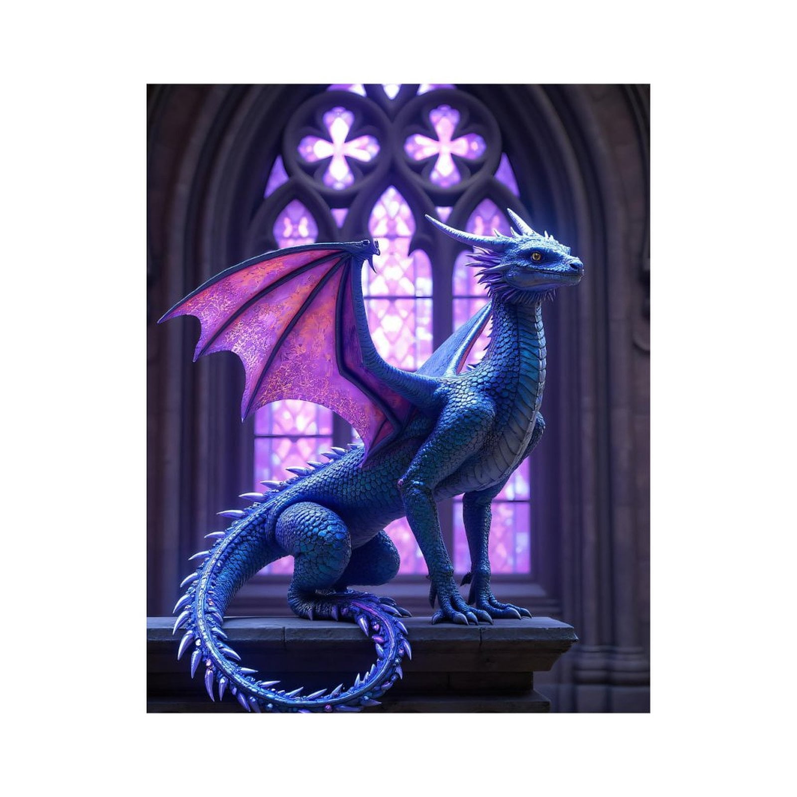 Paint by Numbers Kit for Adults, Blue Mythical Creature Majestic ...