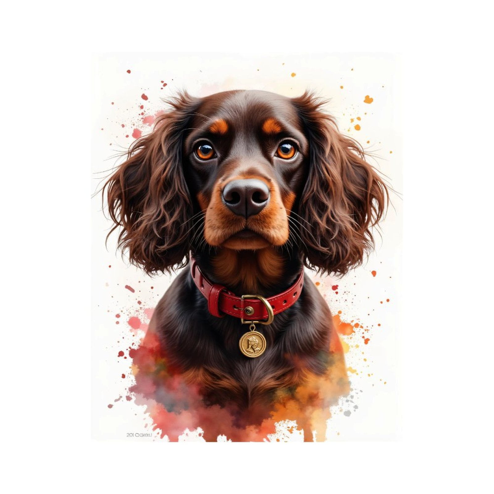 Paint by Numbers Kit for Adults, Brown Dog Portrait Splatter Art Paint ...