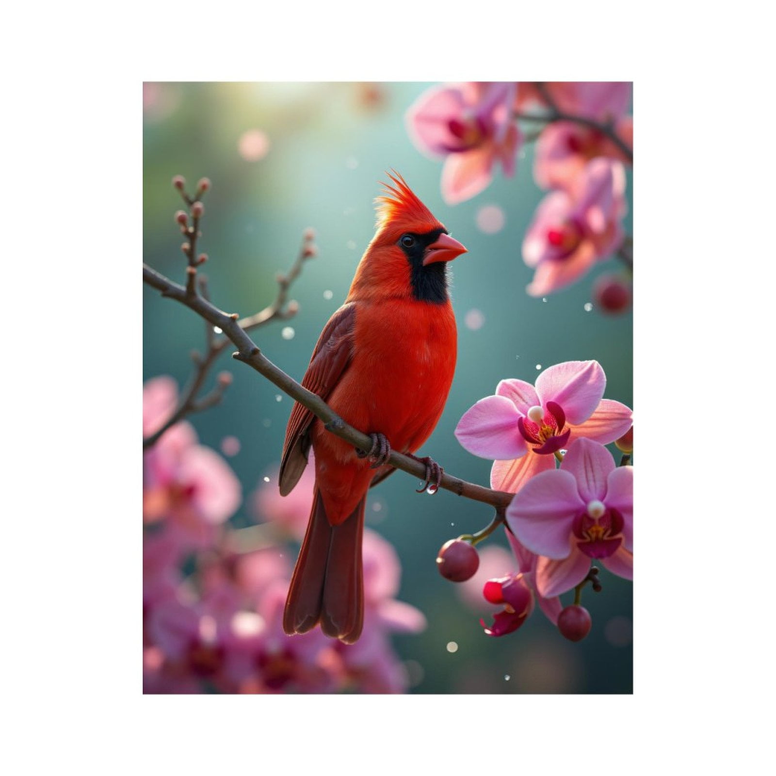 Paint by Numbers Kit for Adults, Cardinal Blossoms Spring Scene Paint ...