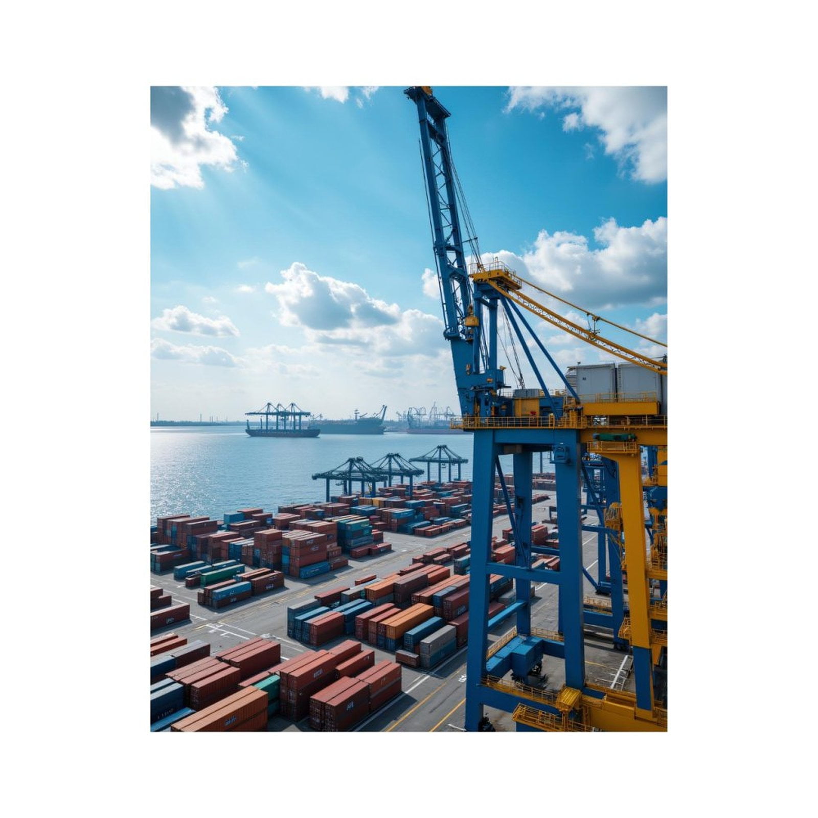 Paint by Numbers Kit for Adults, Cargo Port With Shipping Containers ...