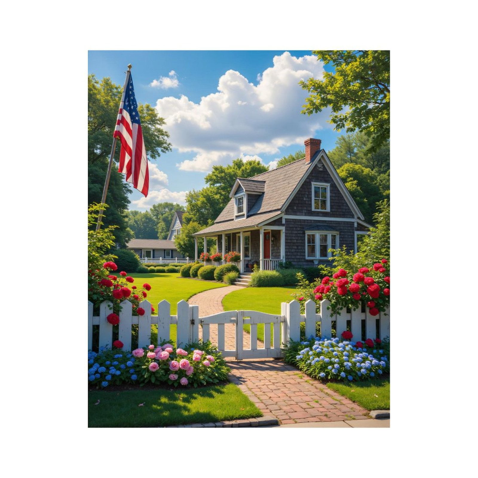Paint by Numbers Kit for Adults, Charming Cottage Garden Scene Paint by ...