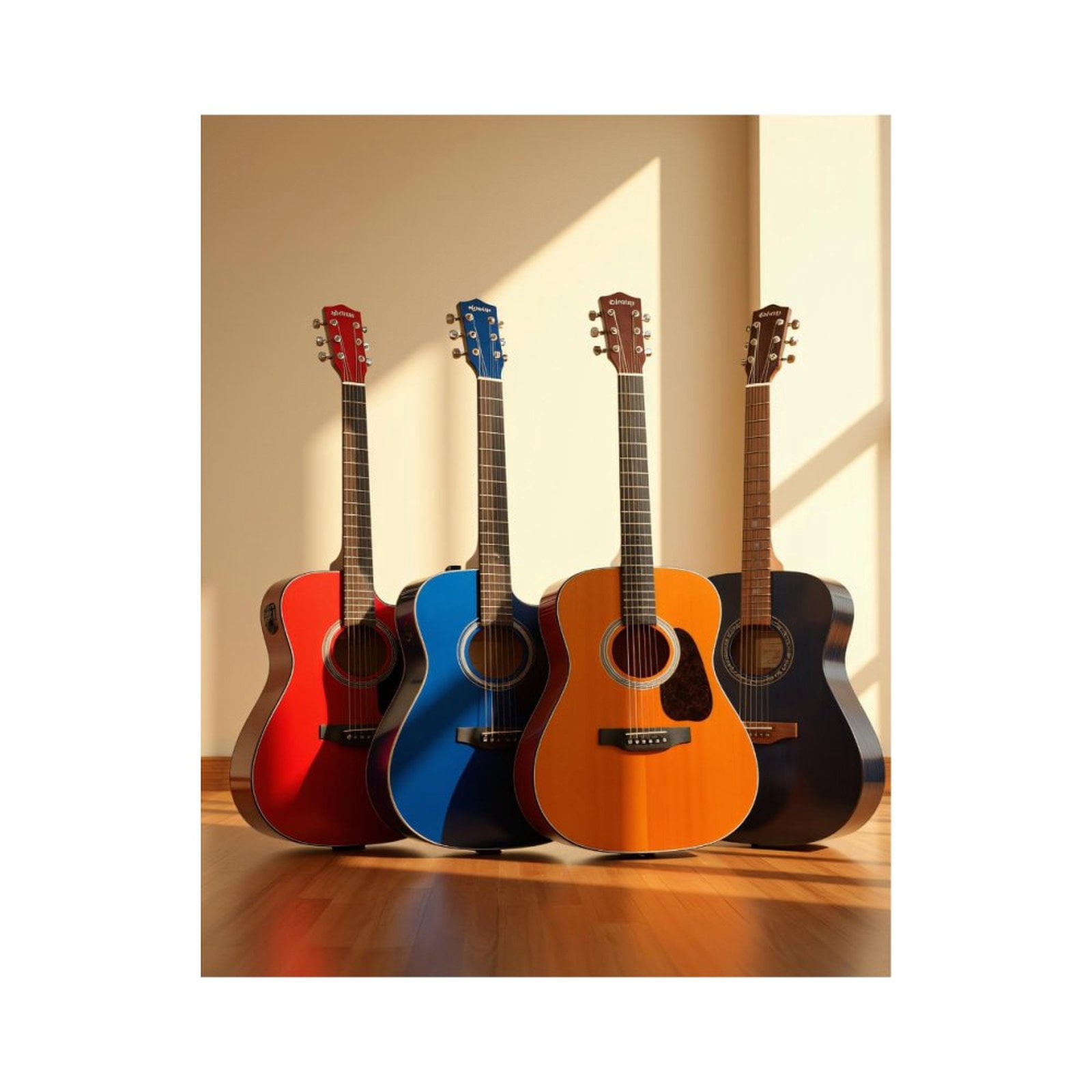 Paint by Numbers Kit for Adults, Colorful Acoustic Guitar Collection ...