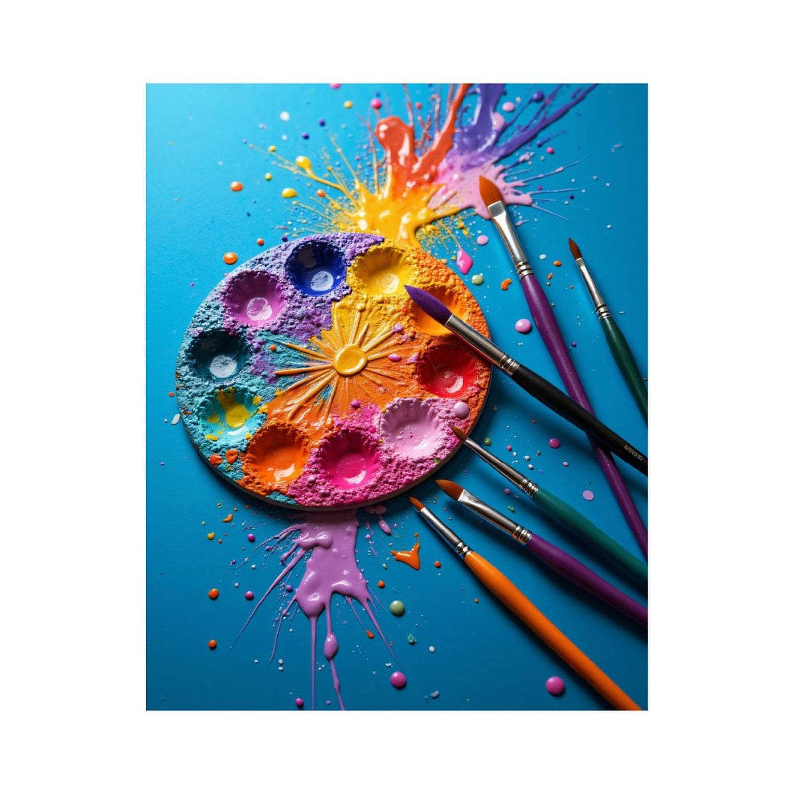 Paint by Numbers Kit for Adults, Colorful Artist Palette Brushes Paint ...