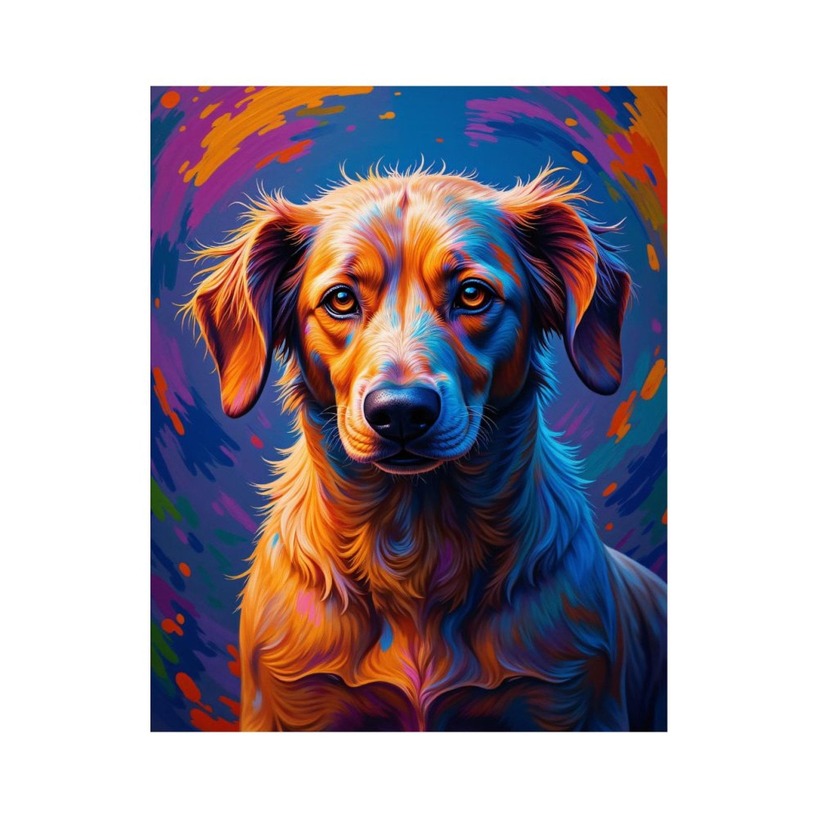 Paint by Numbers Kit for Adults, Colorful Dog Art Portrait Paint by ...