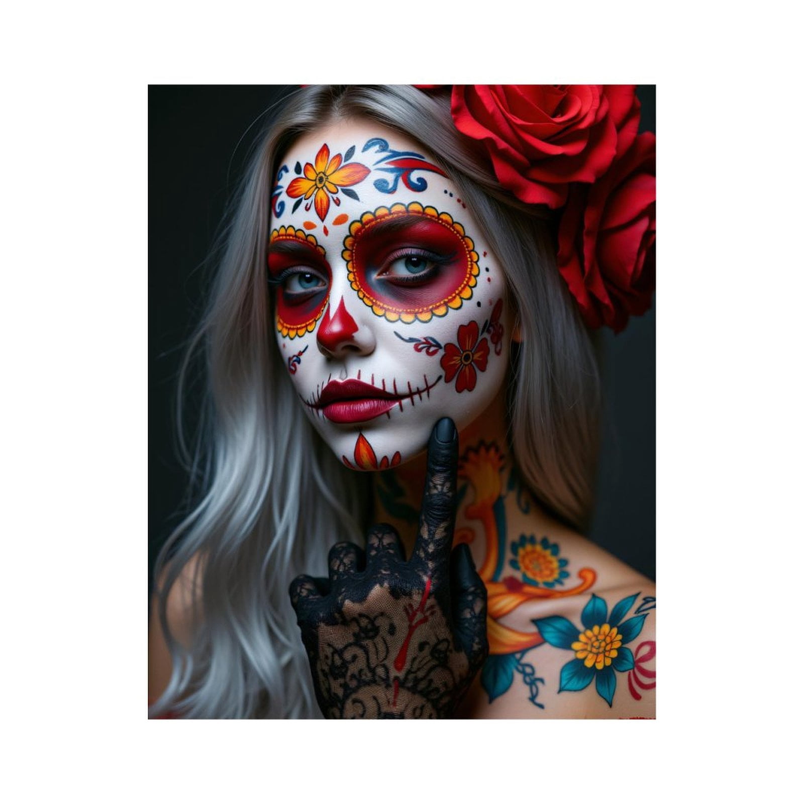 Paint by Numbers Kit for Adults, Colorful Face Paint Floral Art Paint ...