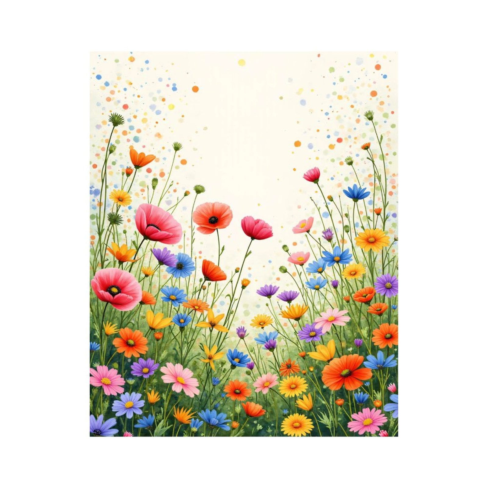 Paint by Numbers Kit for Adults, Colorful Floral Meadow Garden Art ...